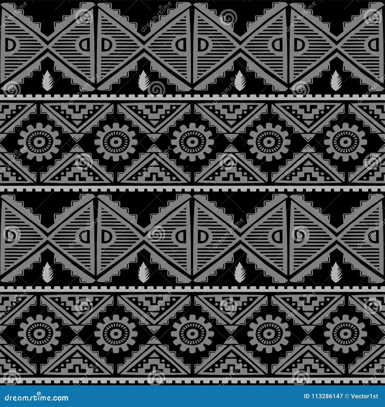 Seamless Native Pattern Background Stock Vector - Illustration of ...