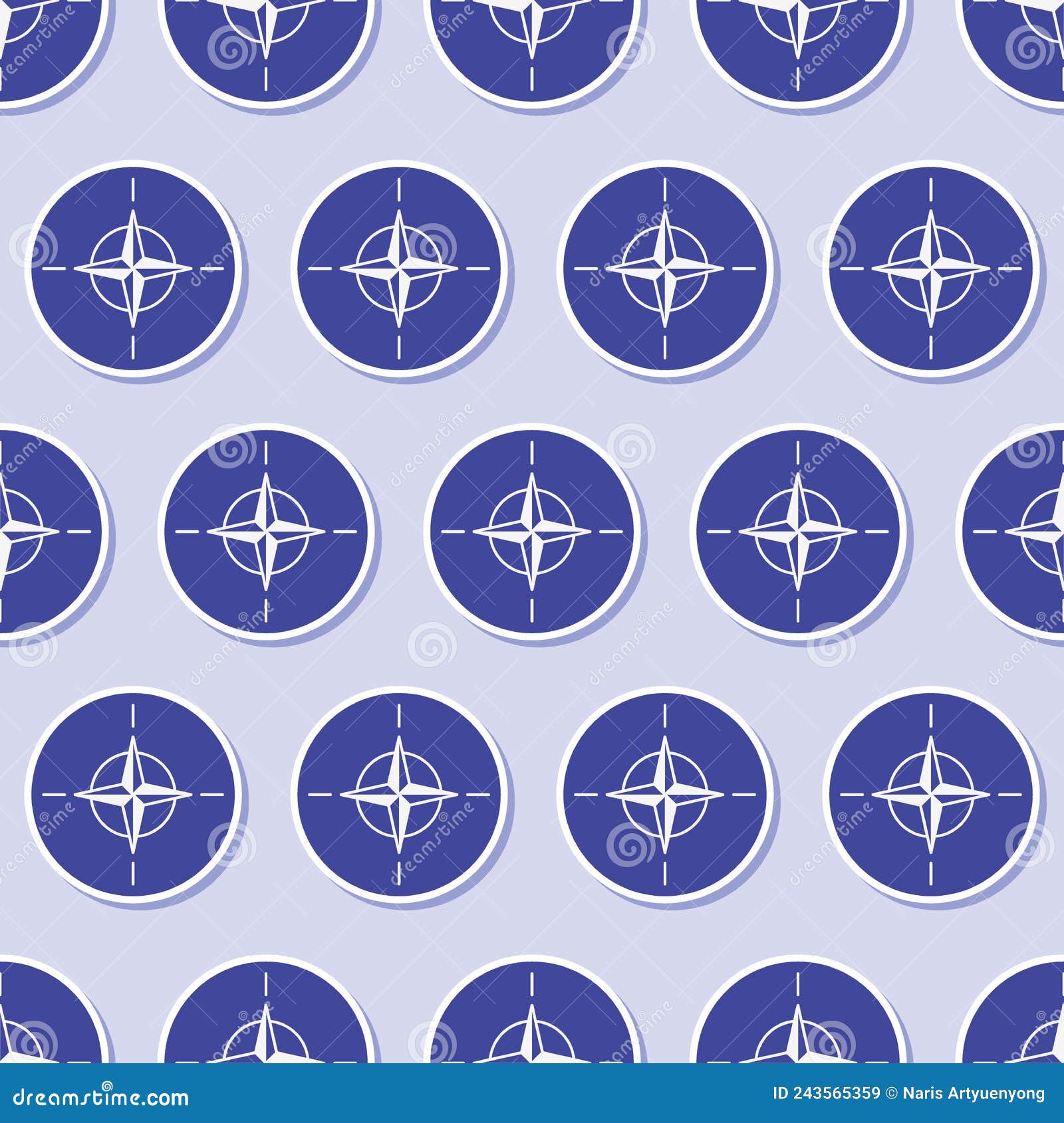 Seamless NATO Logo in Circle Sticker Pattern Stock Vector ...