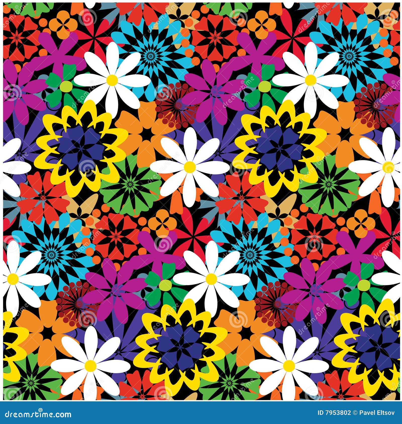 Seamless nature pattern stock vector. Illustration of paper - 7953802