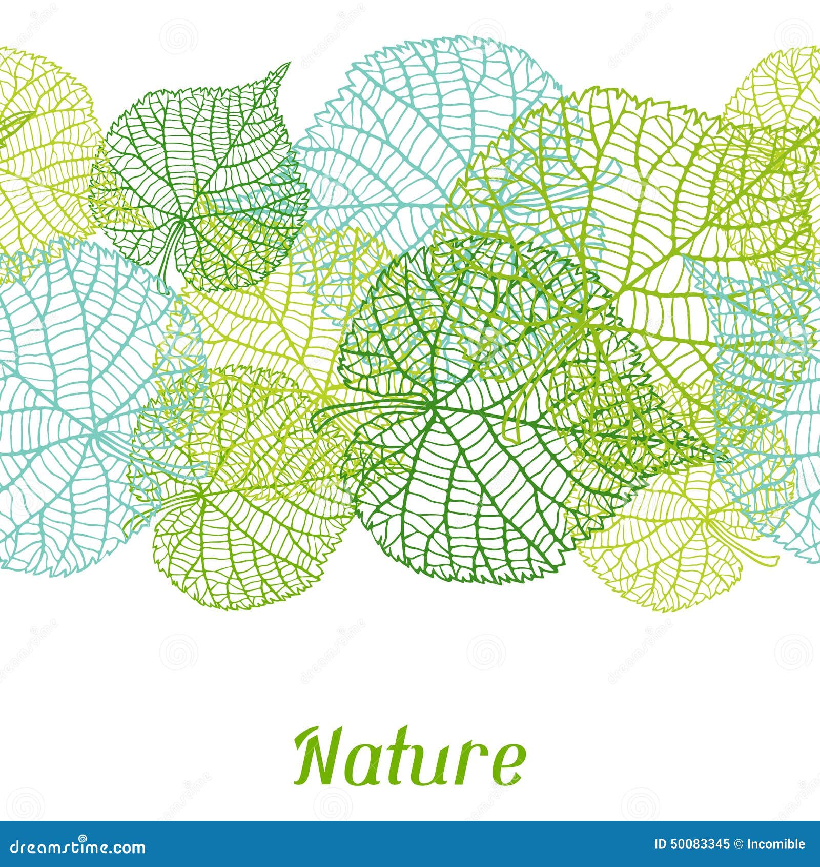 Seamless Nature Pattern with Green Leaves Stock Vector - Illustration ...