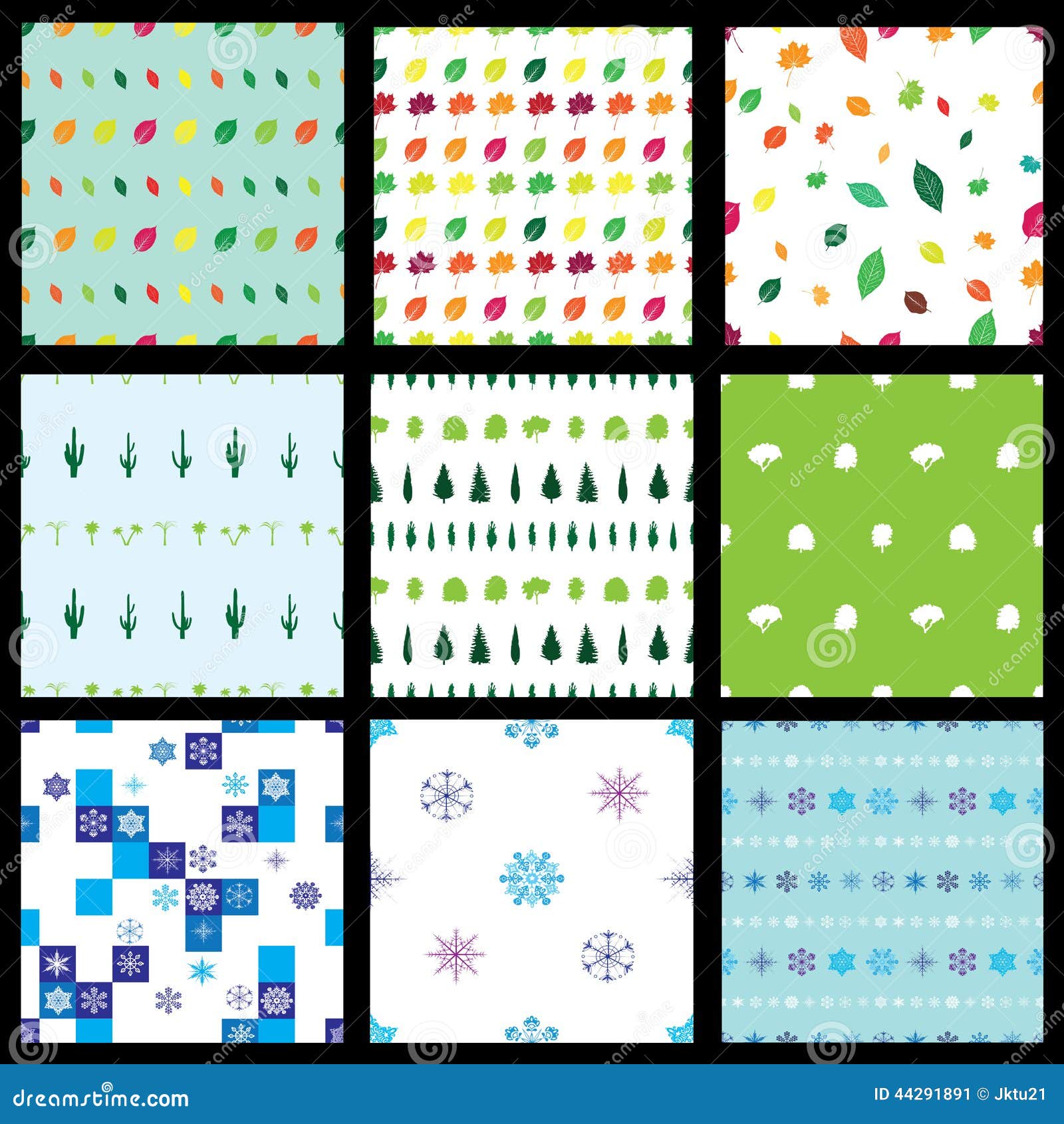 Seamless Nature Floral Vector Patterns 018 | CartoonDealer.com #235598223