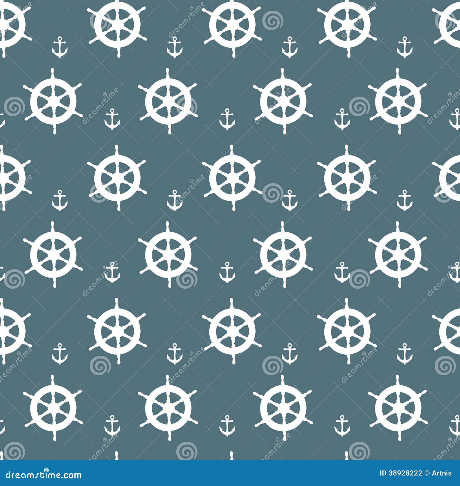 Seamless nautical pattern stock vector. Illustration of retro - 38928222