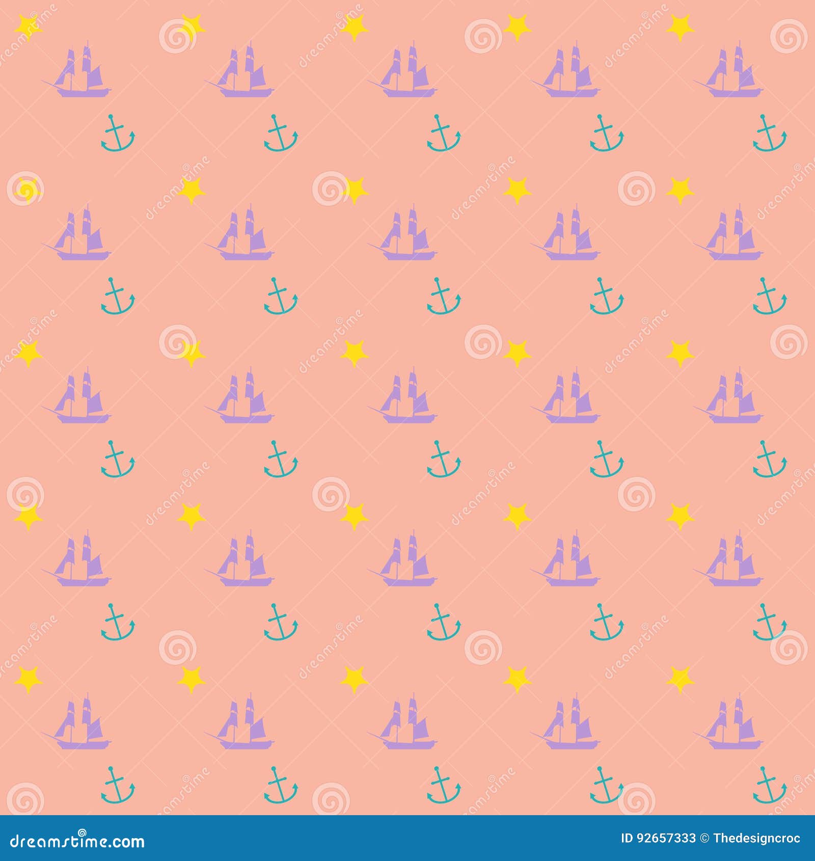 Seamless Nautical Preppy Theme Vector Background Wallpaper ...