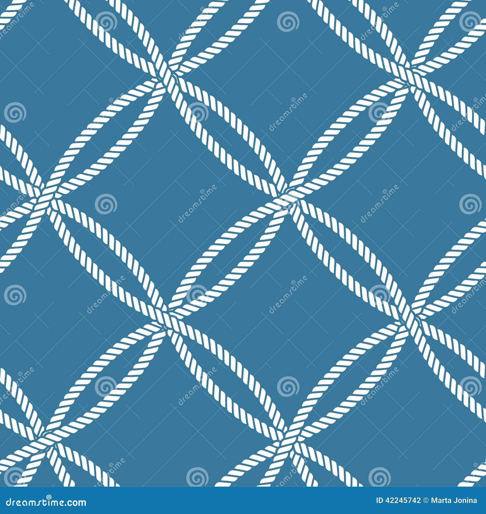 Seamless Nautical Rope Pattern Stock Illustration - Illustration of ...