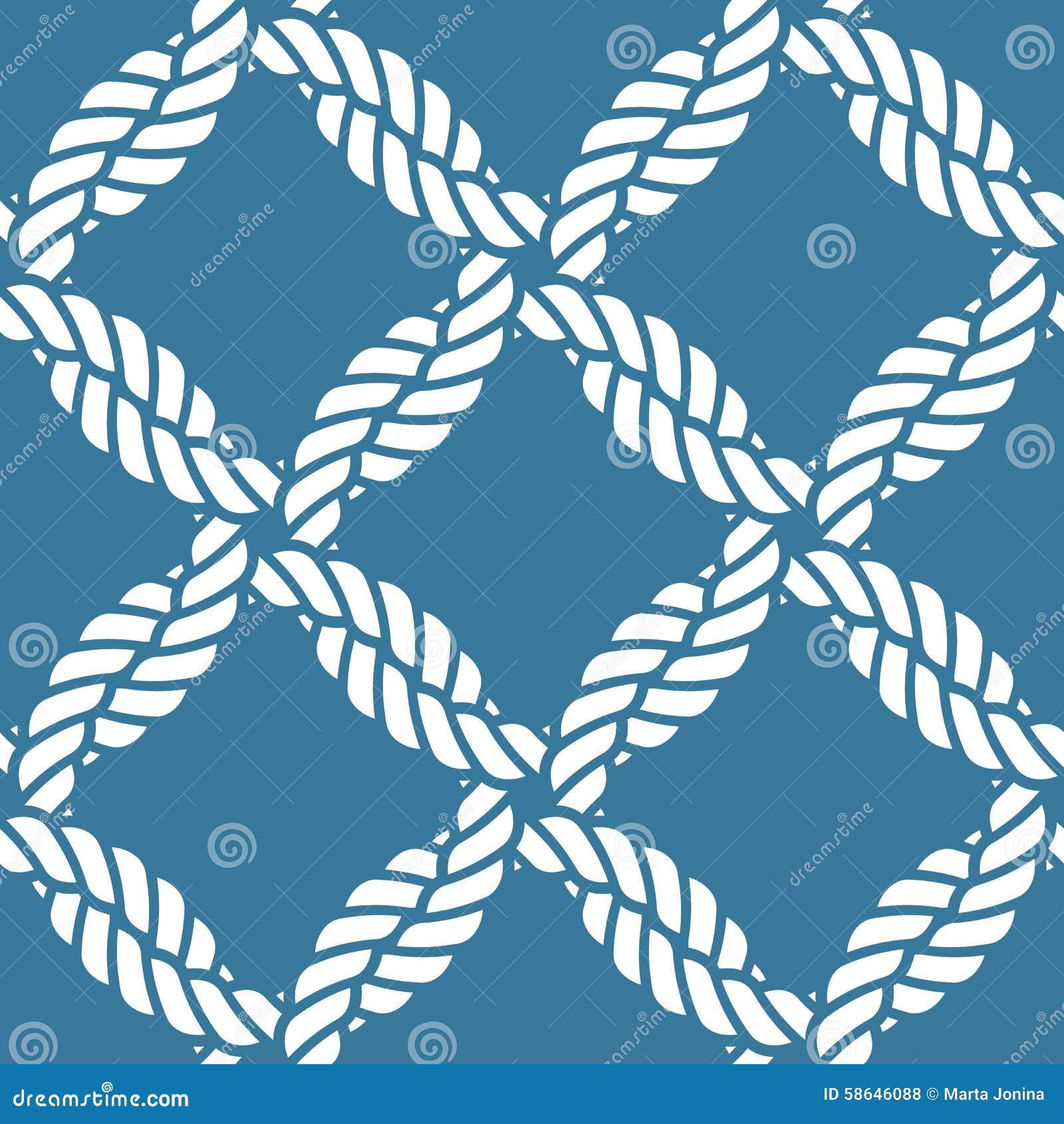 Seamless Nautical Rope Pattern Stock Vector - Illustration of design ...