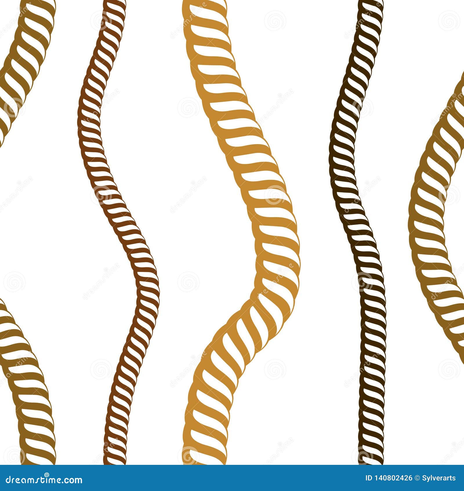 Seamless Nautical Rope Pattern Vector. Endless Navy Illustration with ...