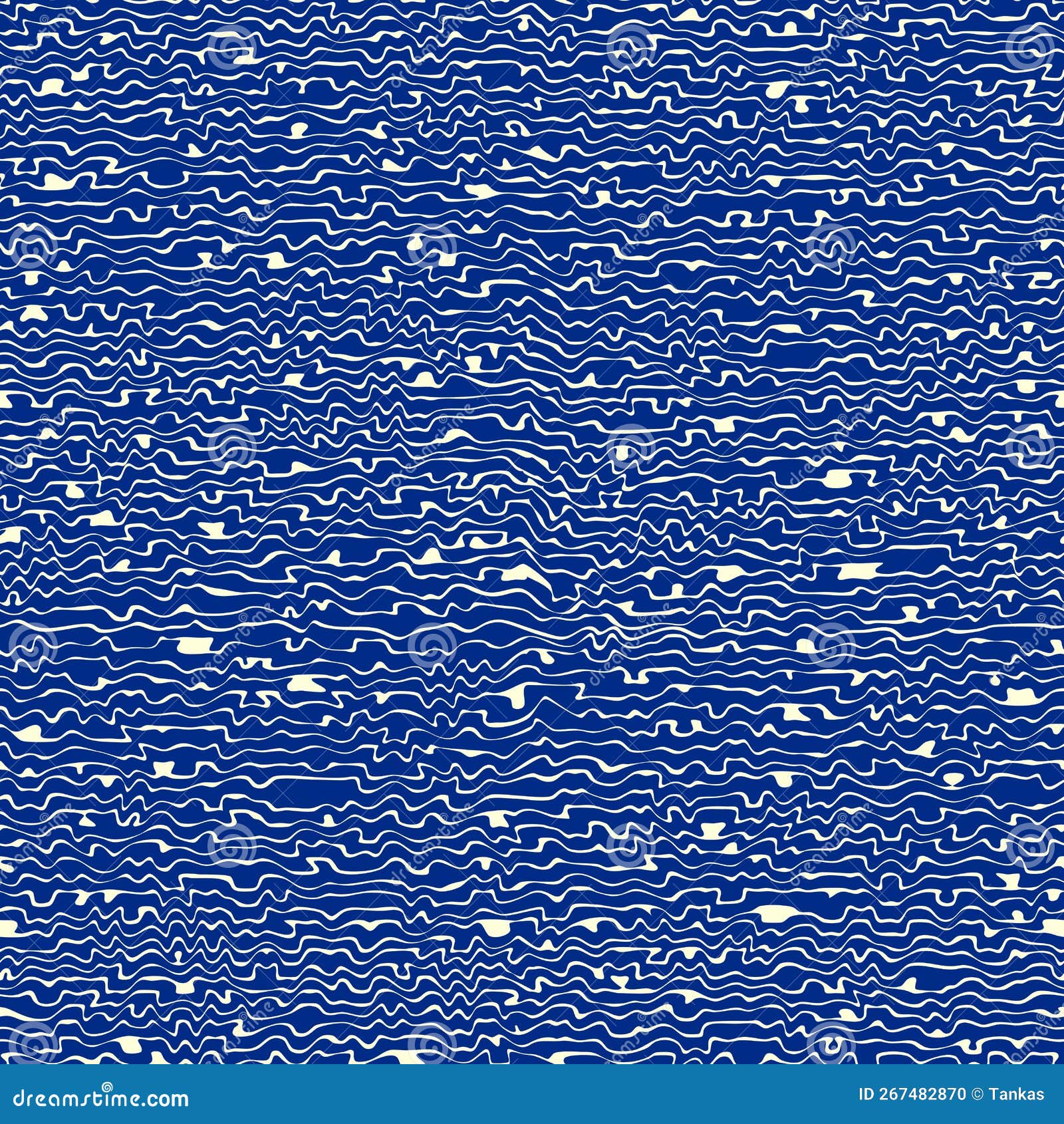 Seamless Navy Blue Background with a Wavy Lines. Stock Vector ...