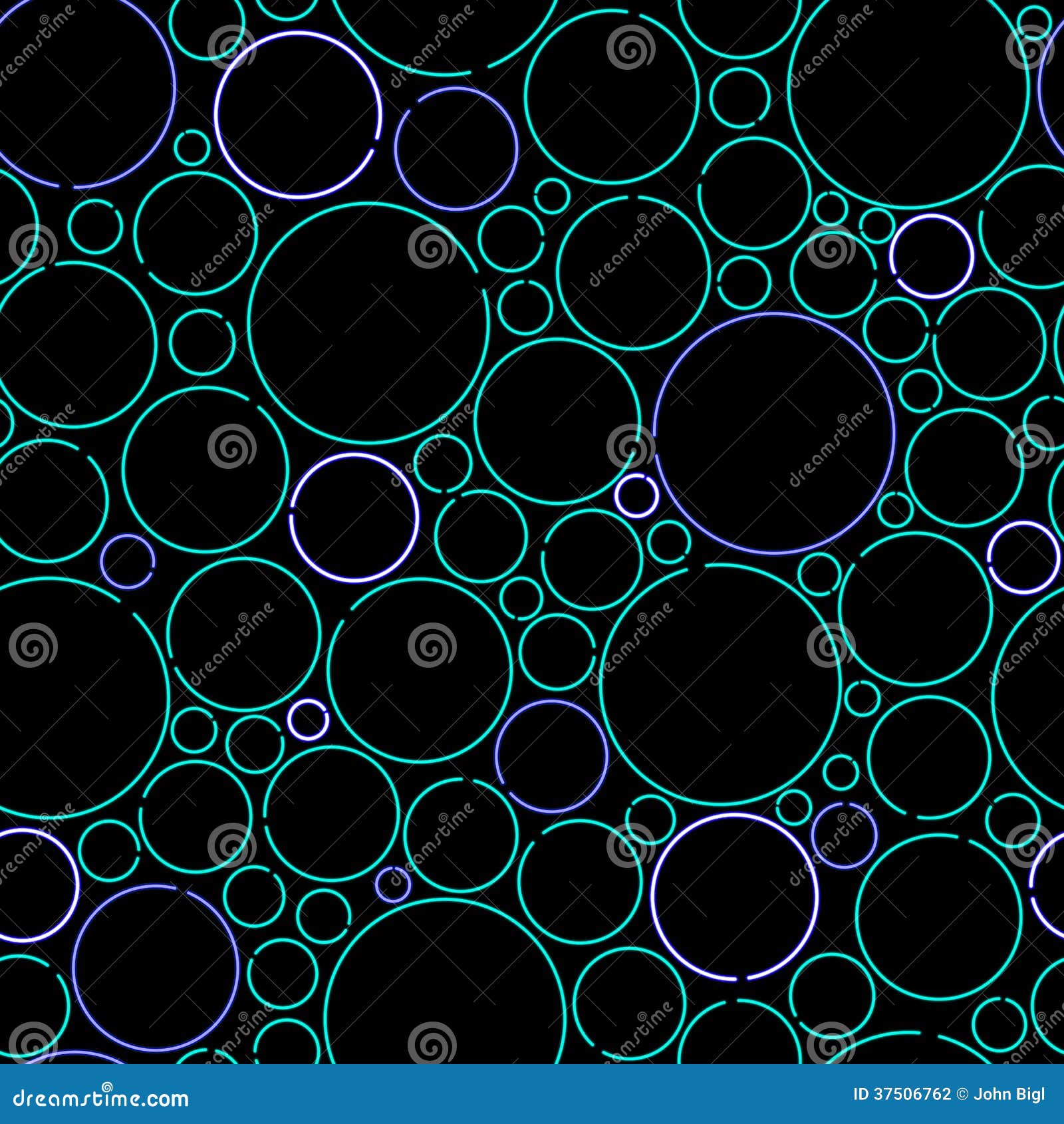 Seamless Neon Bubbles stock vector. Illustration of background - 37506762