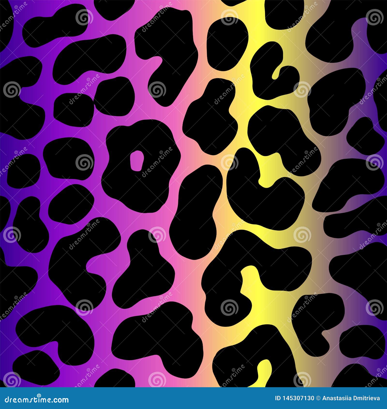 Seamless Neon Leopard Pattern Stock Vector - Illustration of nature ...