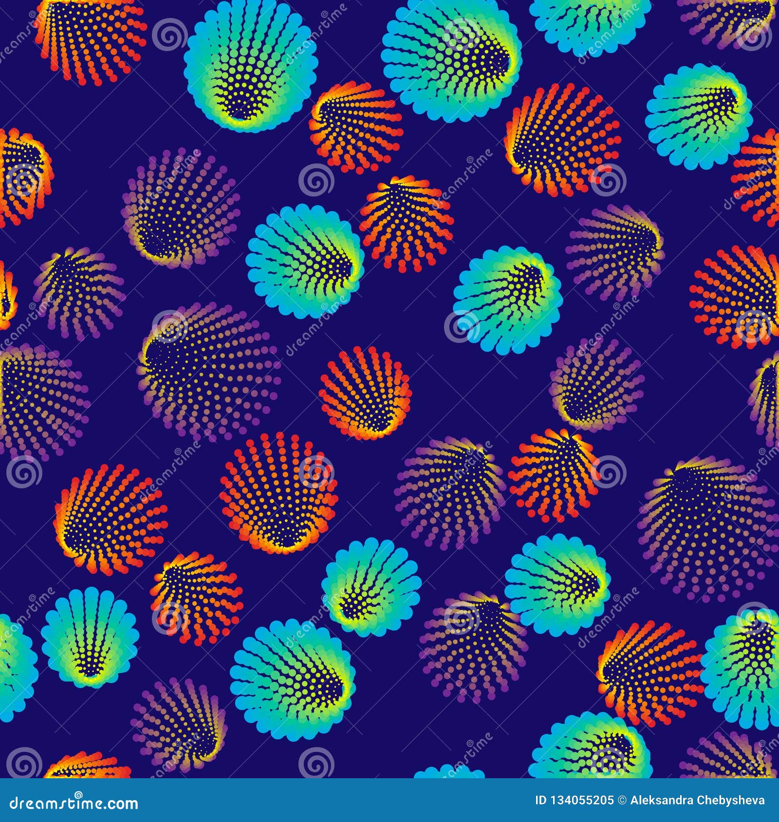 Seamless Neon Print. Grunge Texture. Ink Points, Circles, Ovals ...