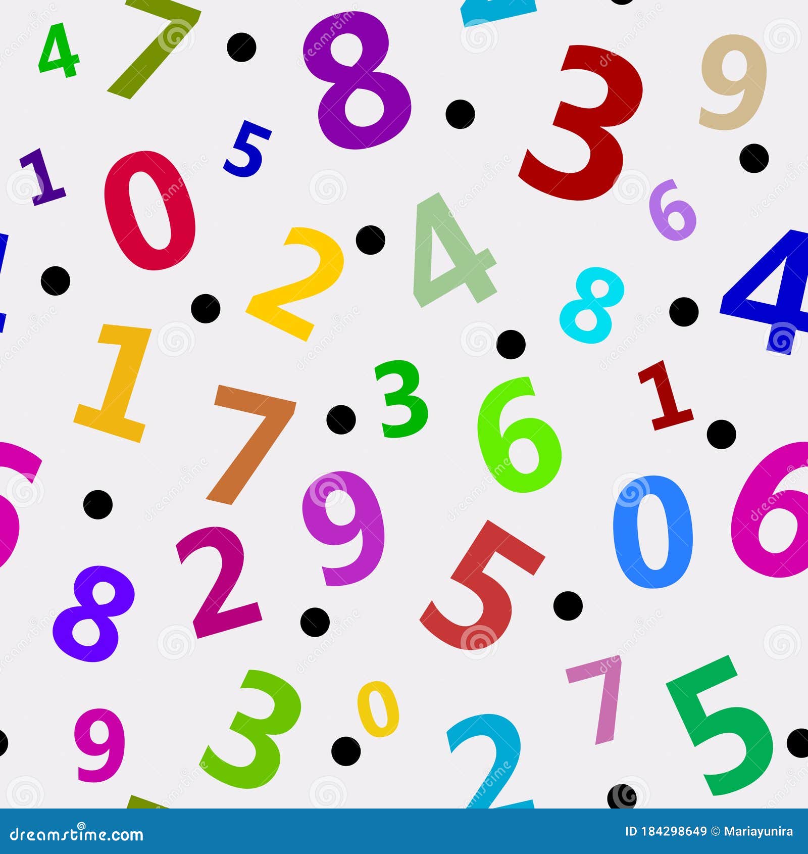 Seamless Number Abstract Background. Repeated Pattern. Stock Vector ...