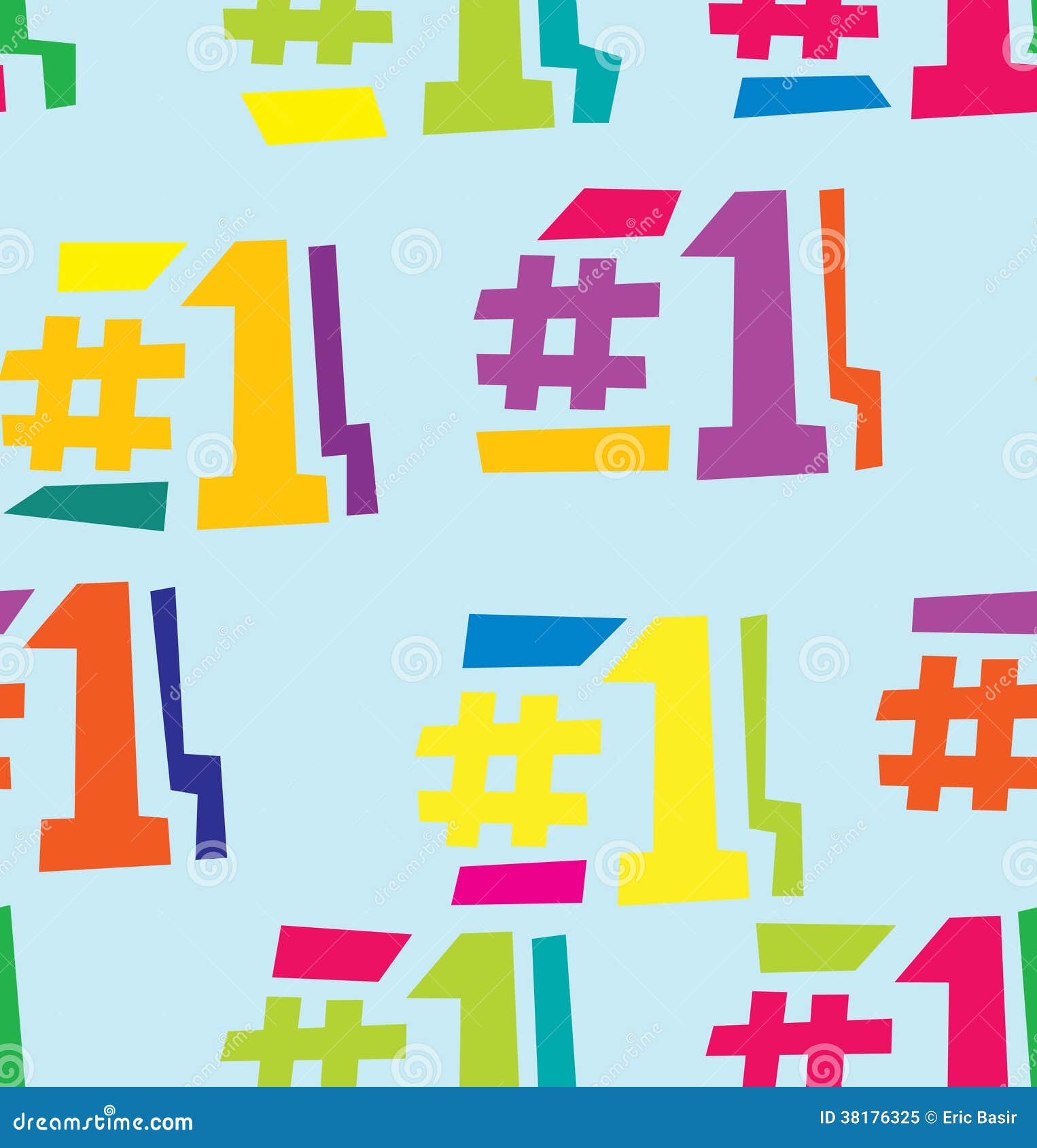 Seamless Number One stock vector. Illustration of clip - 38176325