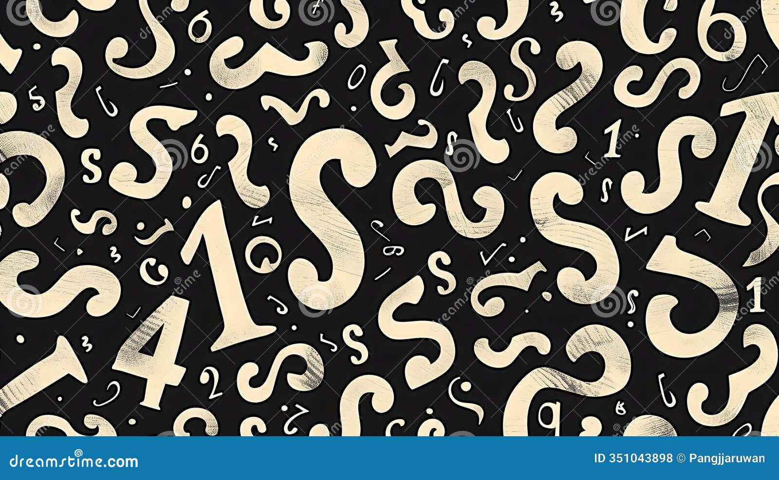 Seamless Number Pattern For Background Royalty-Free Stock Photo ...