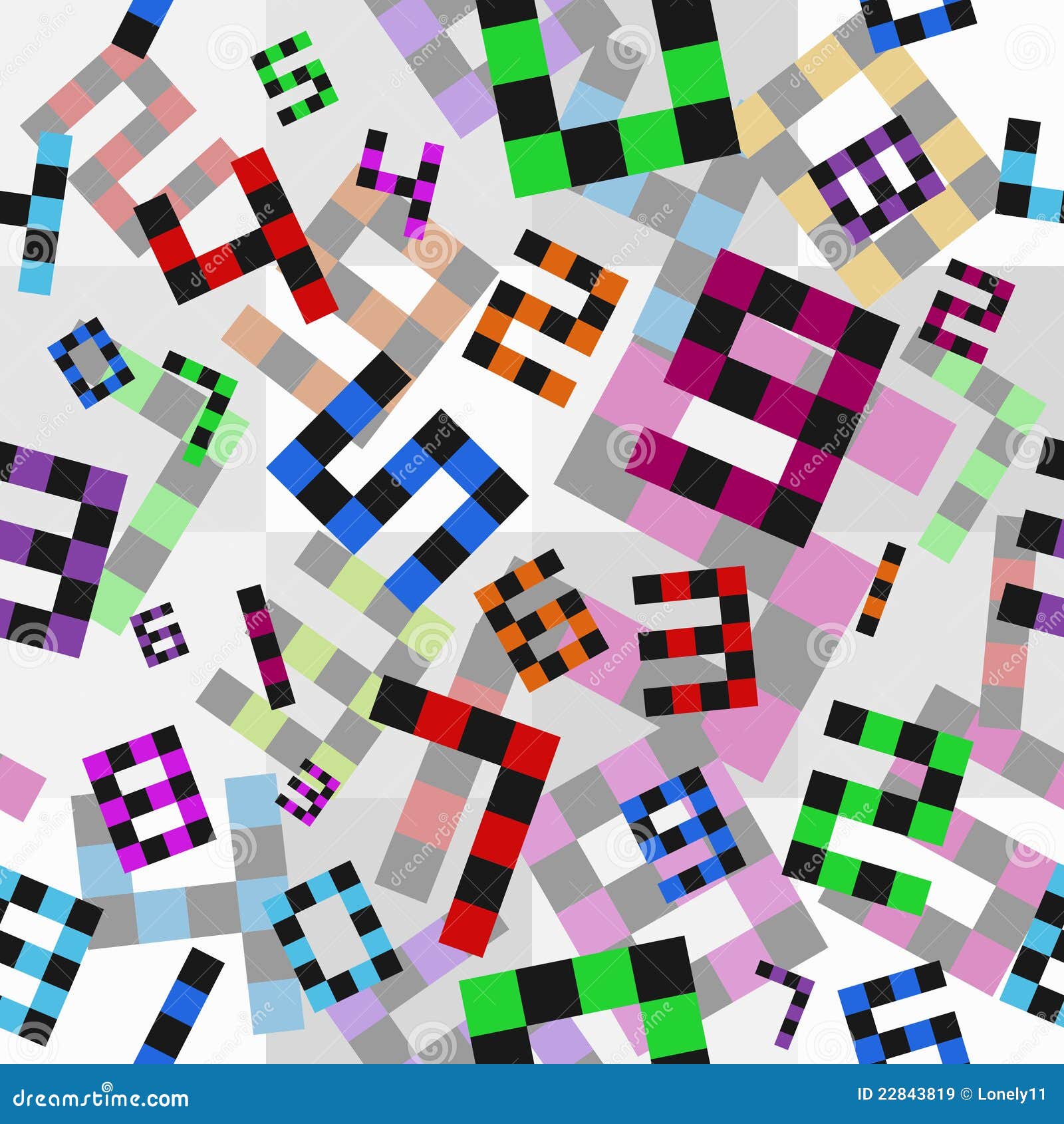 Seamless with the numbers stock vector. Illustration of learn - 22843819