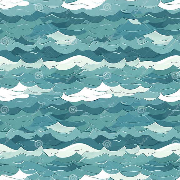 Seamless Ocean Wave Pattern for Calming Background Design Stock Image ...
