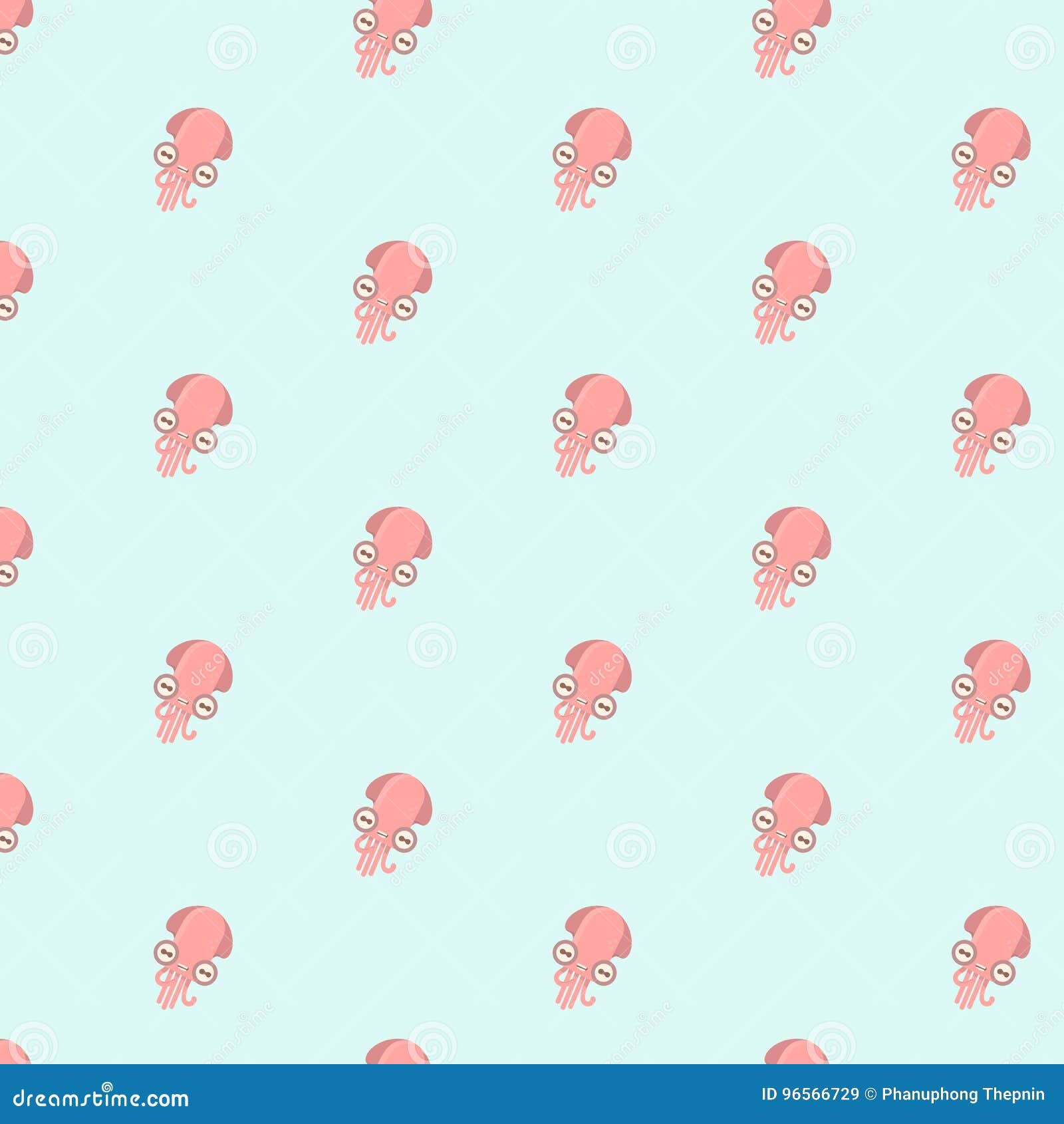 Seamless octopus pattern. stock vector. Illustration of texture - 96566729