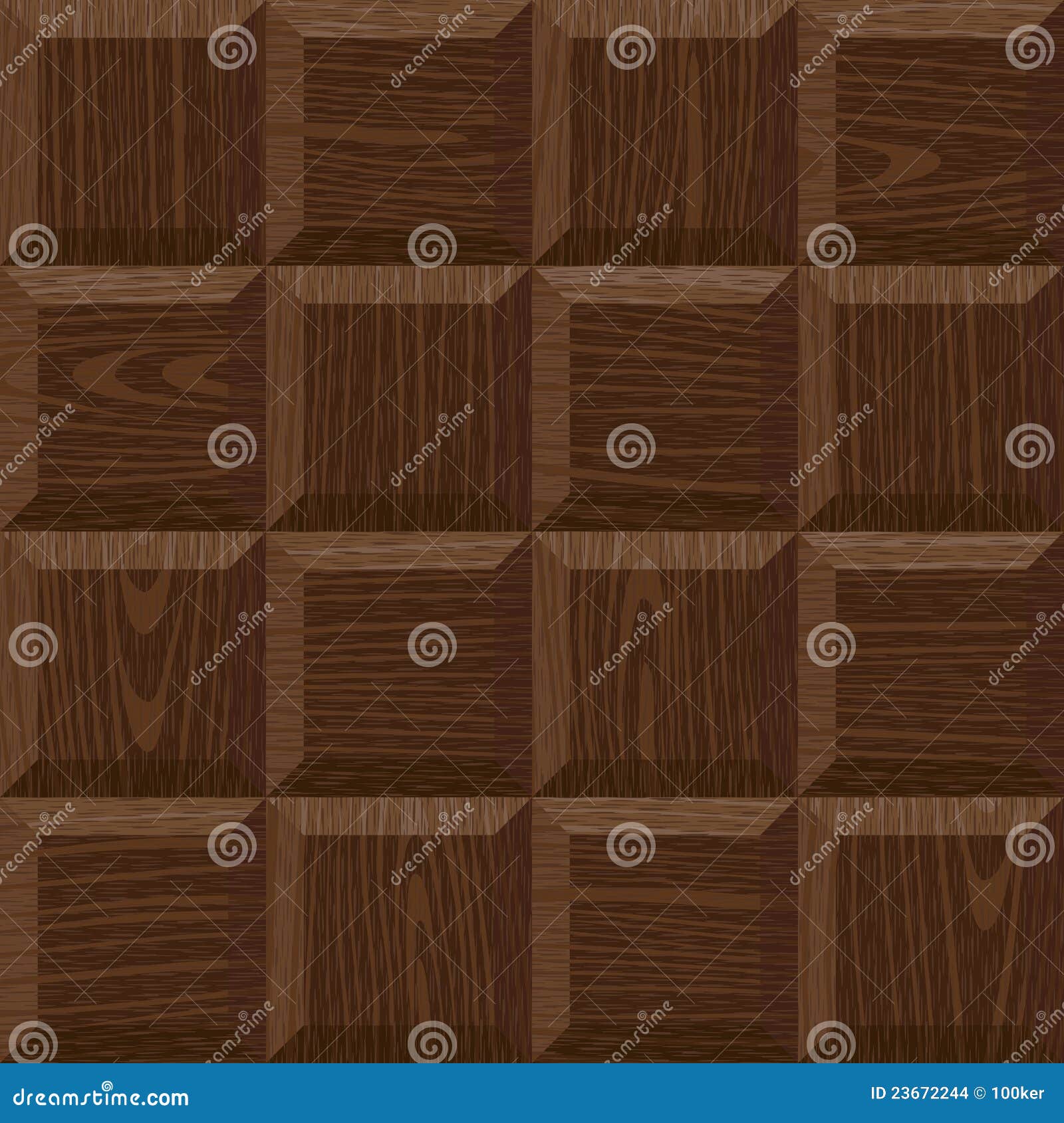 Seamless Old Dark Oak Square Parquet Panel Texture Stock Vector ...