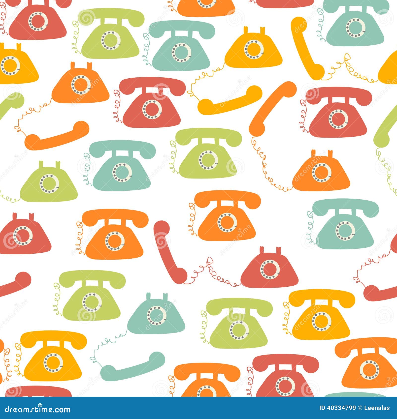 Seamless old phones stock vector. Illustration of shape - 40334799