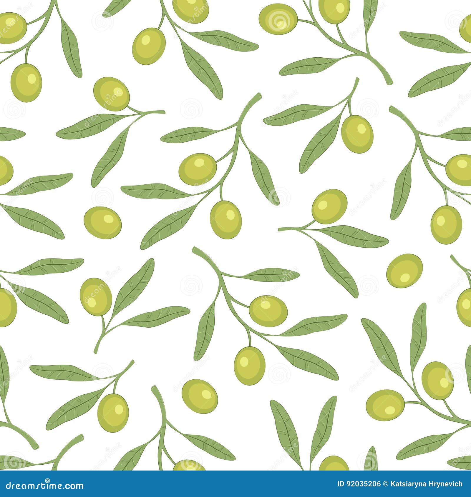 Seamless Olive Pattern. Olive Branch. a Simple Pattern. Vector. Stock ...