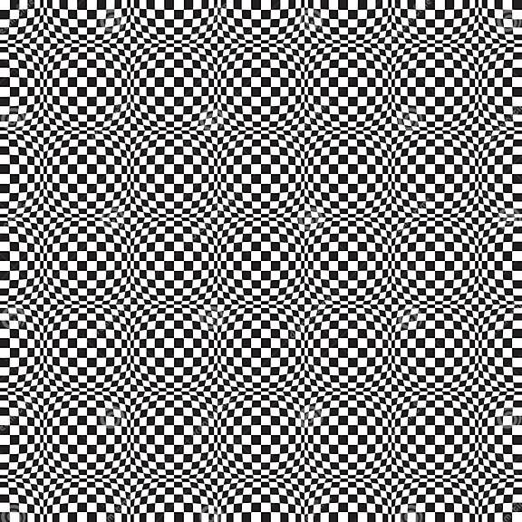 Seamless Op Art Distortion Pattern in Vector Format Stock Illustration ...