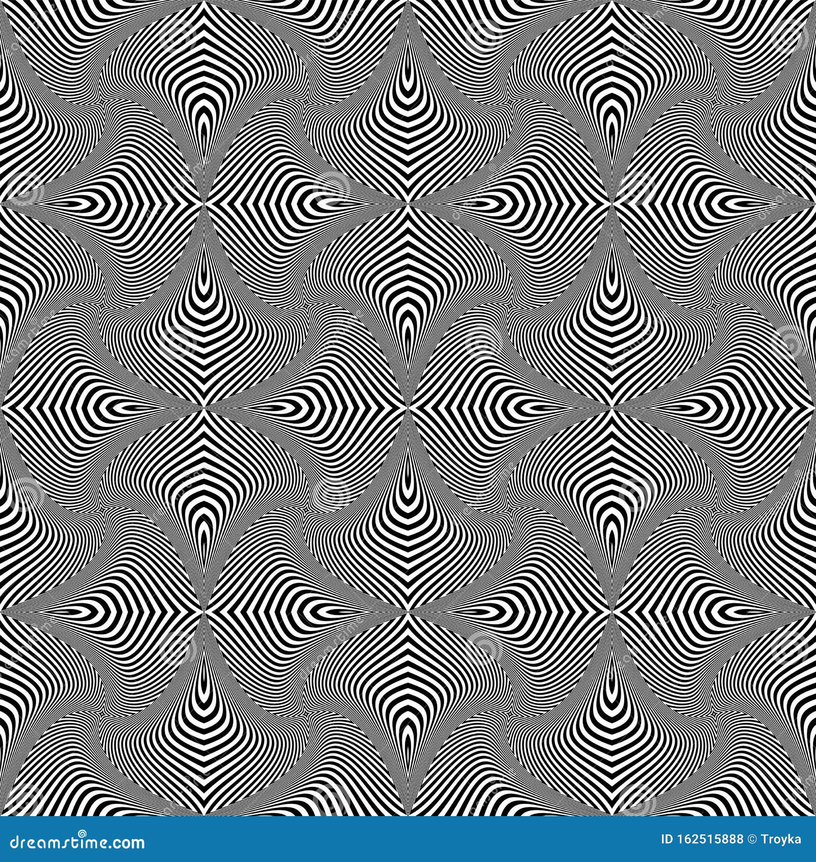 Seamless Op Art Pattern. Lines Texture Stock Vector - Illustration of ...