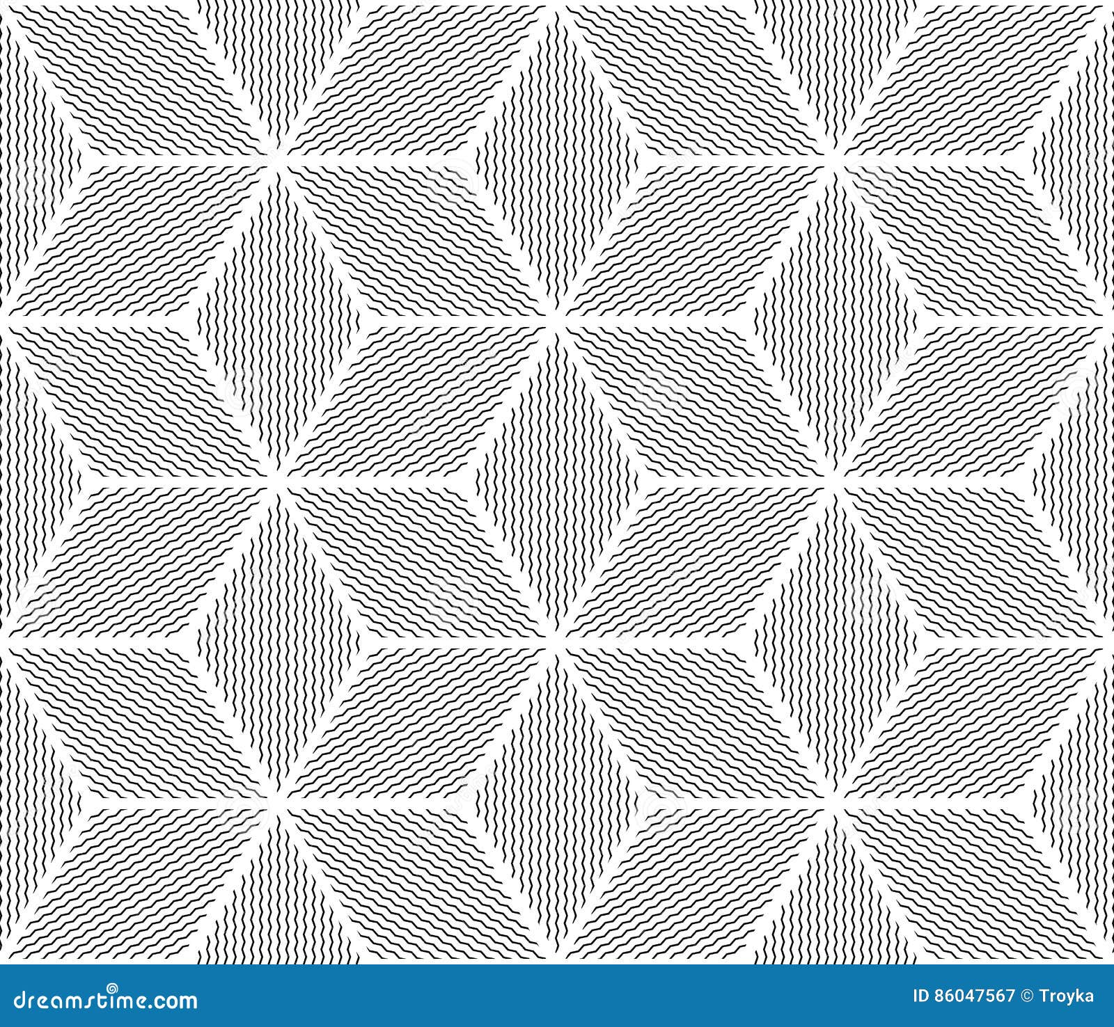 Seamless Op Art Pattern. 3D Optical Illusion. Cartoon Vector ...