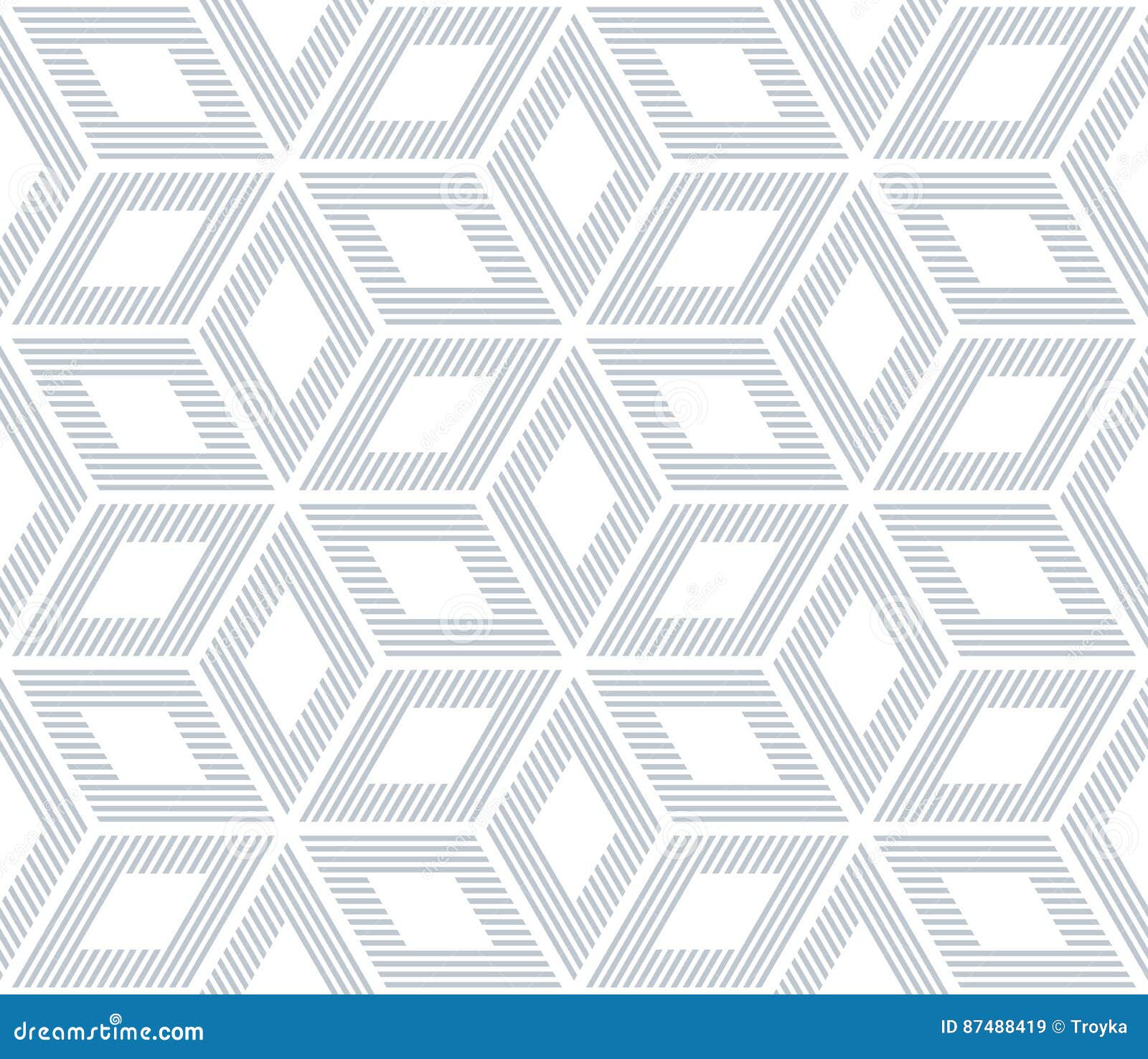 Seamless Op Art Pattern. 3D Optical Illusion. Cartoon Vector ...