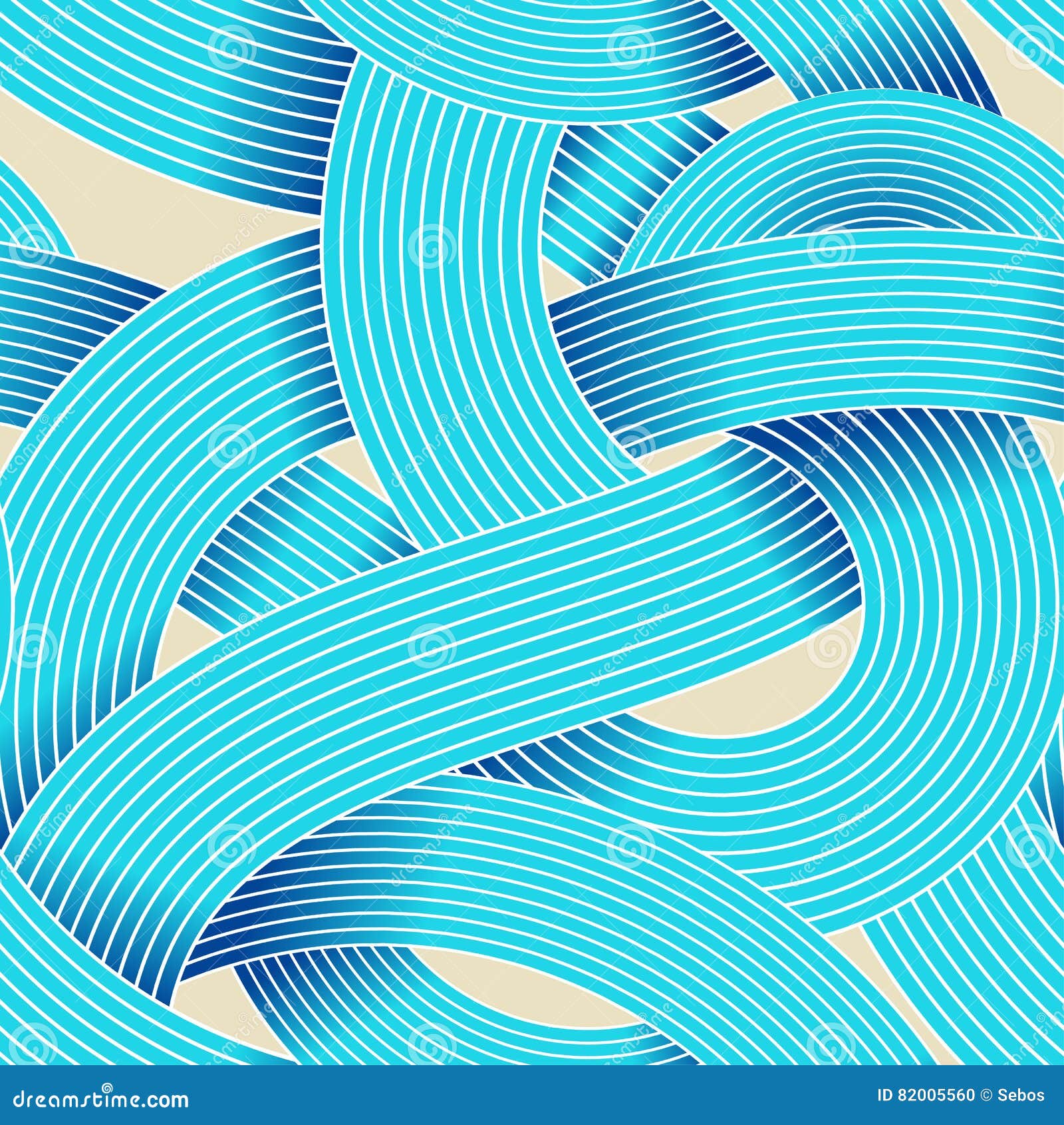 Seamless Op Art Vector Pattern. Striped Wave Abstract Background ...