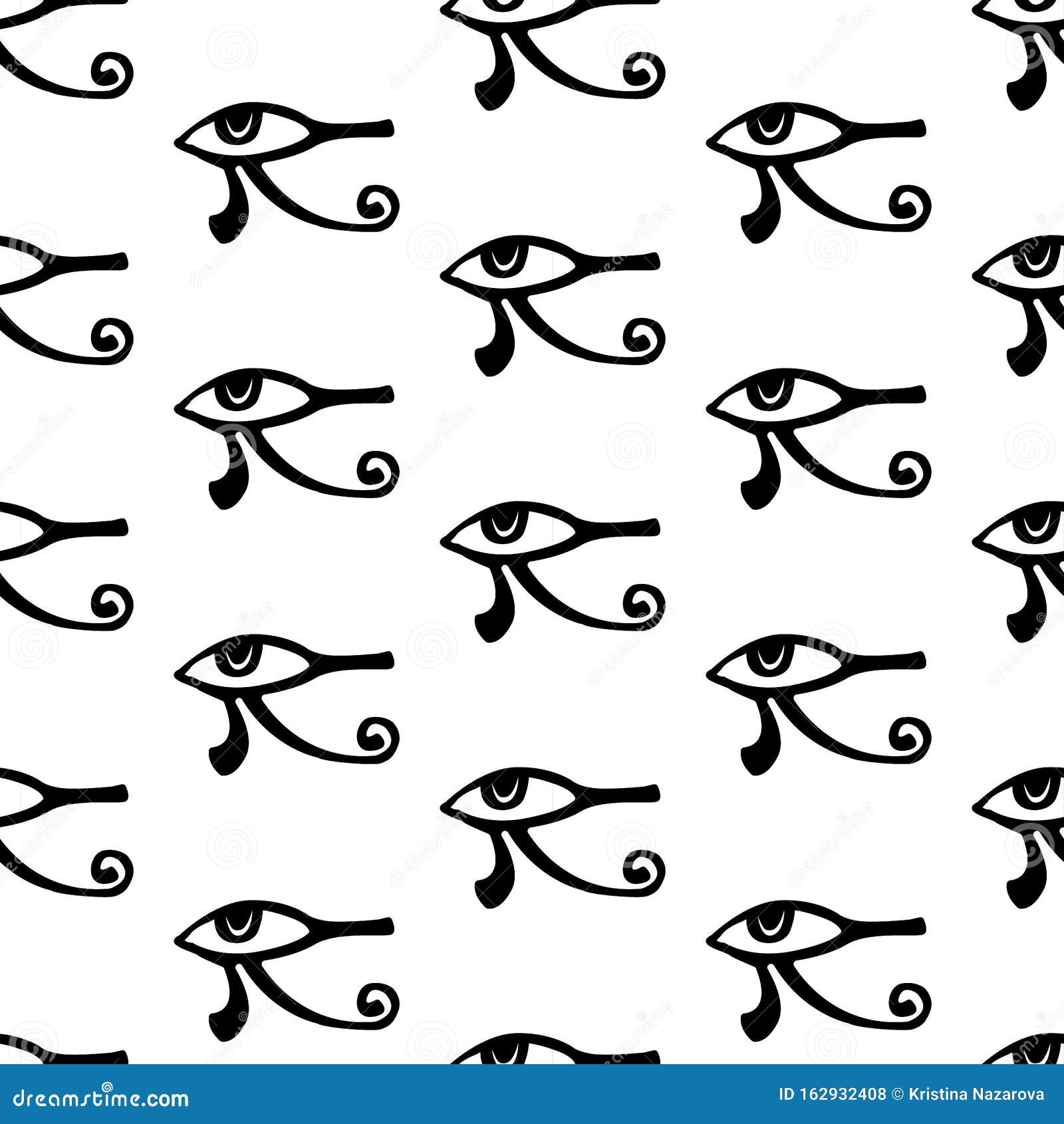 Seamless open eye pattern stock illustration. Illustration of fabric ...