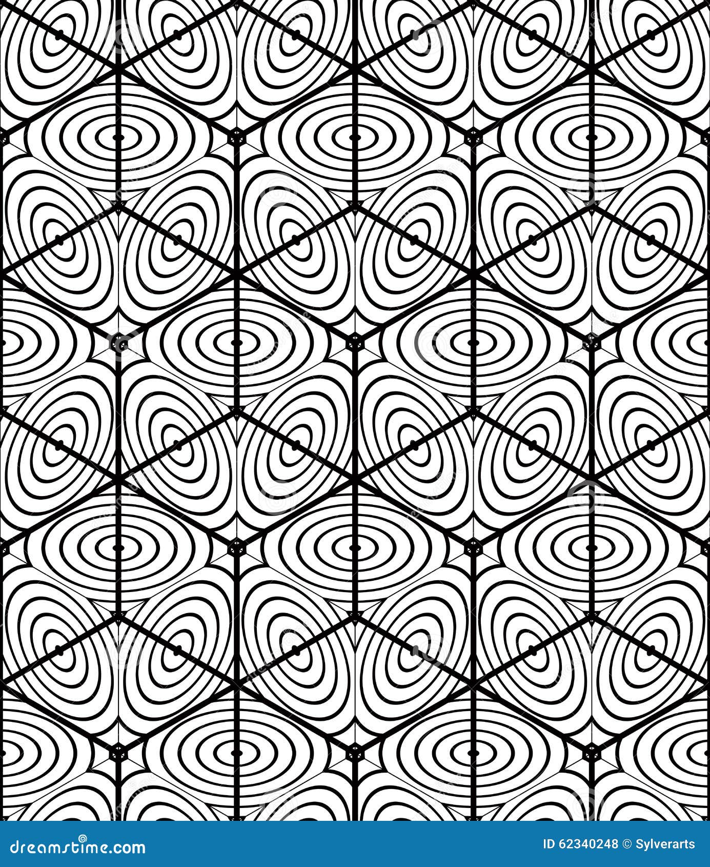 Seamless Optical Ornamental Pattern, Three-dimensional Geometric Stock ...