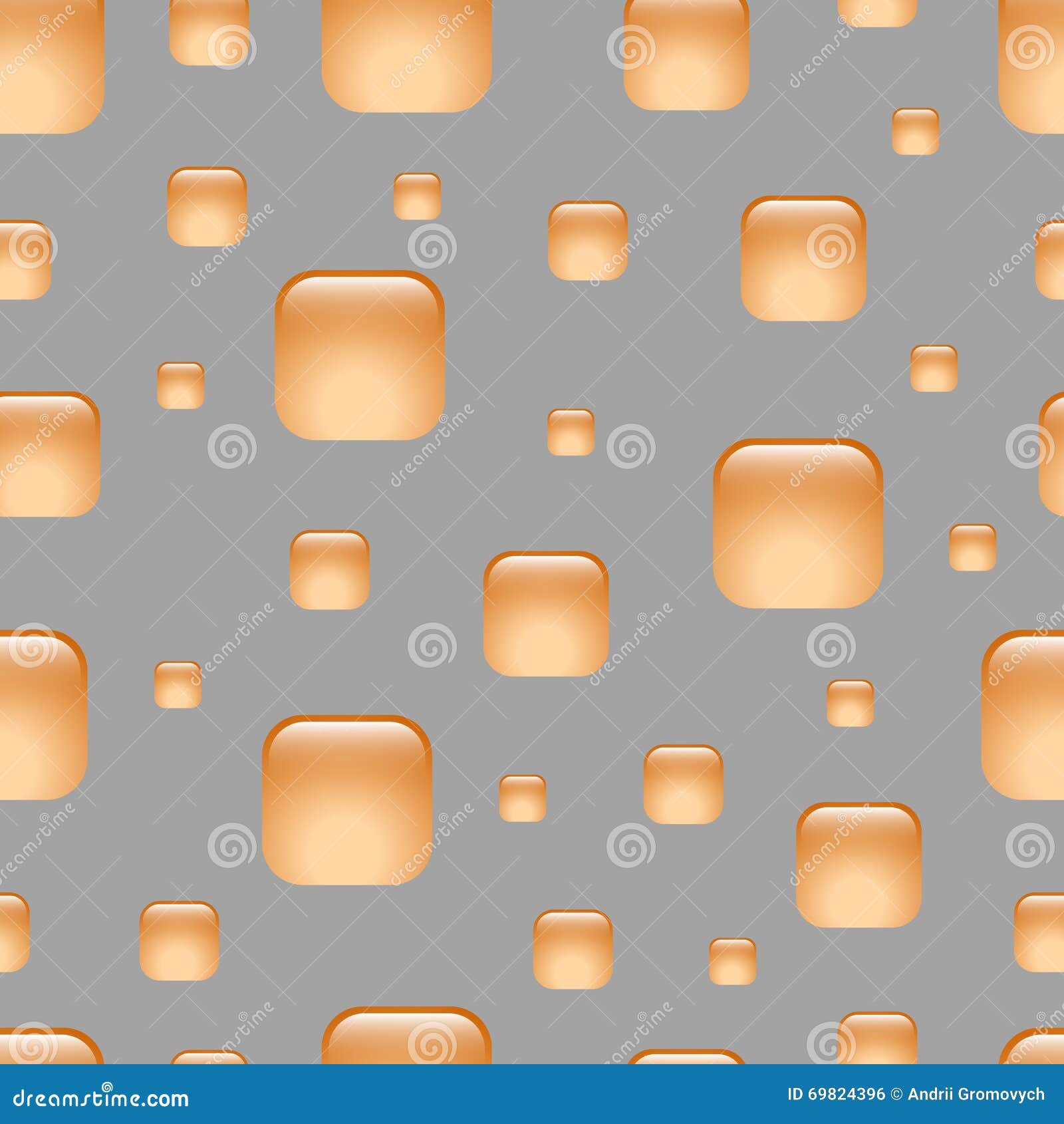 Seamless Orange Abstract Geometric Pattern. Stock Vector - Illustration ...