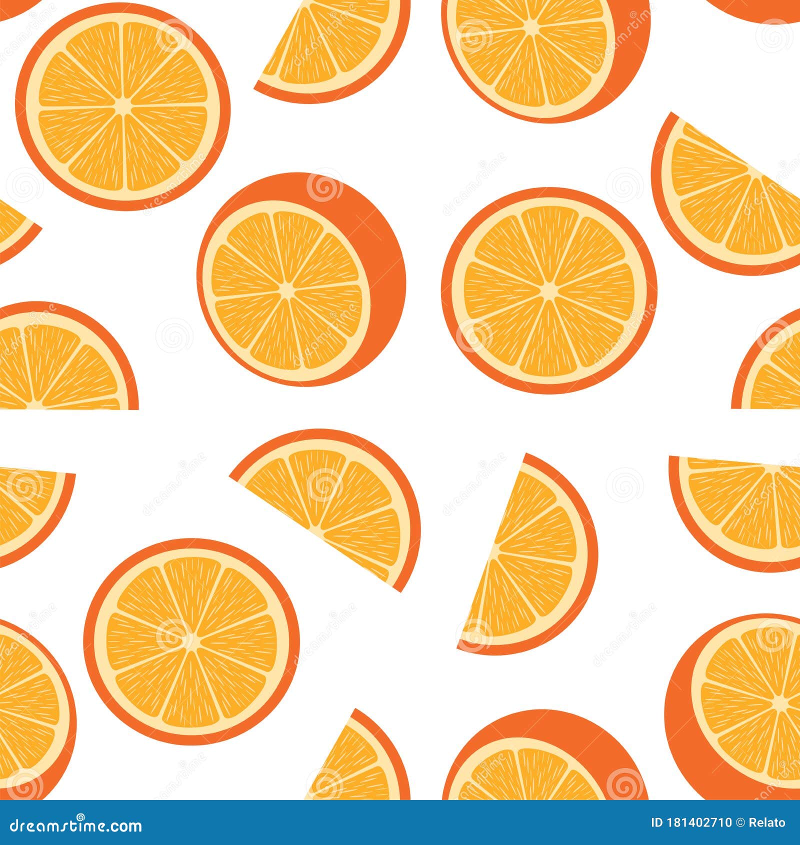 Seamless Orange Citrus Background. Fruits Background. Stock Vector ...