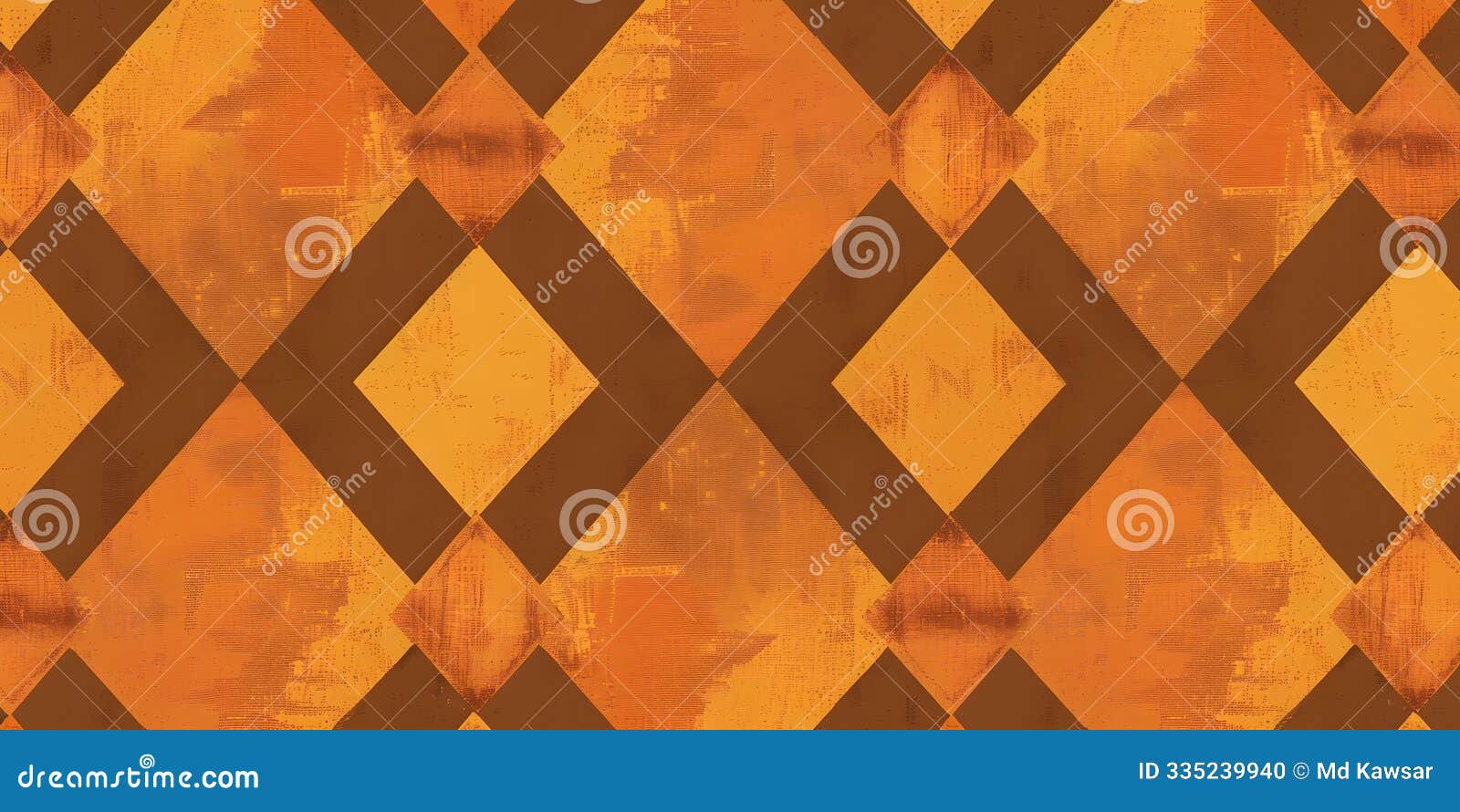 Seamless Orange Diamond Pattern - Autumnal Texture Stock Illustration ...