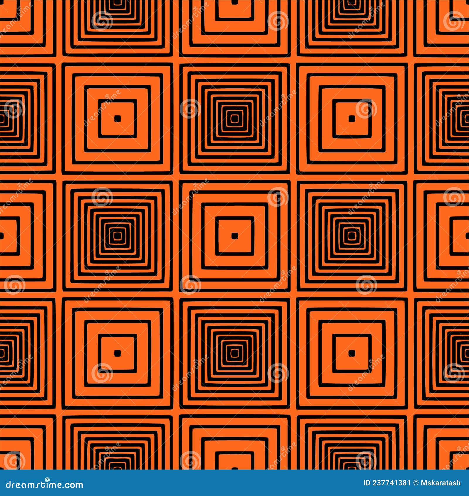 Seamless Orange Geometric Square Texture Pattern for Decor and Textile ...
