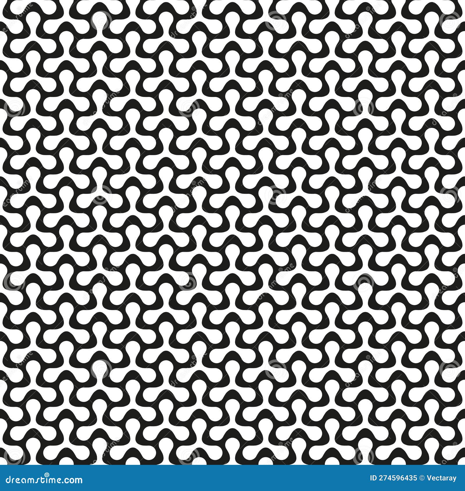 Seamless Organic Interlocking Shape Pattern Background Stock Vector ...