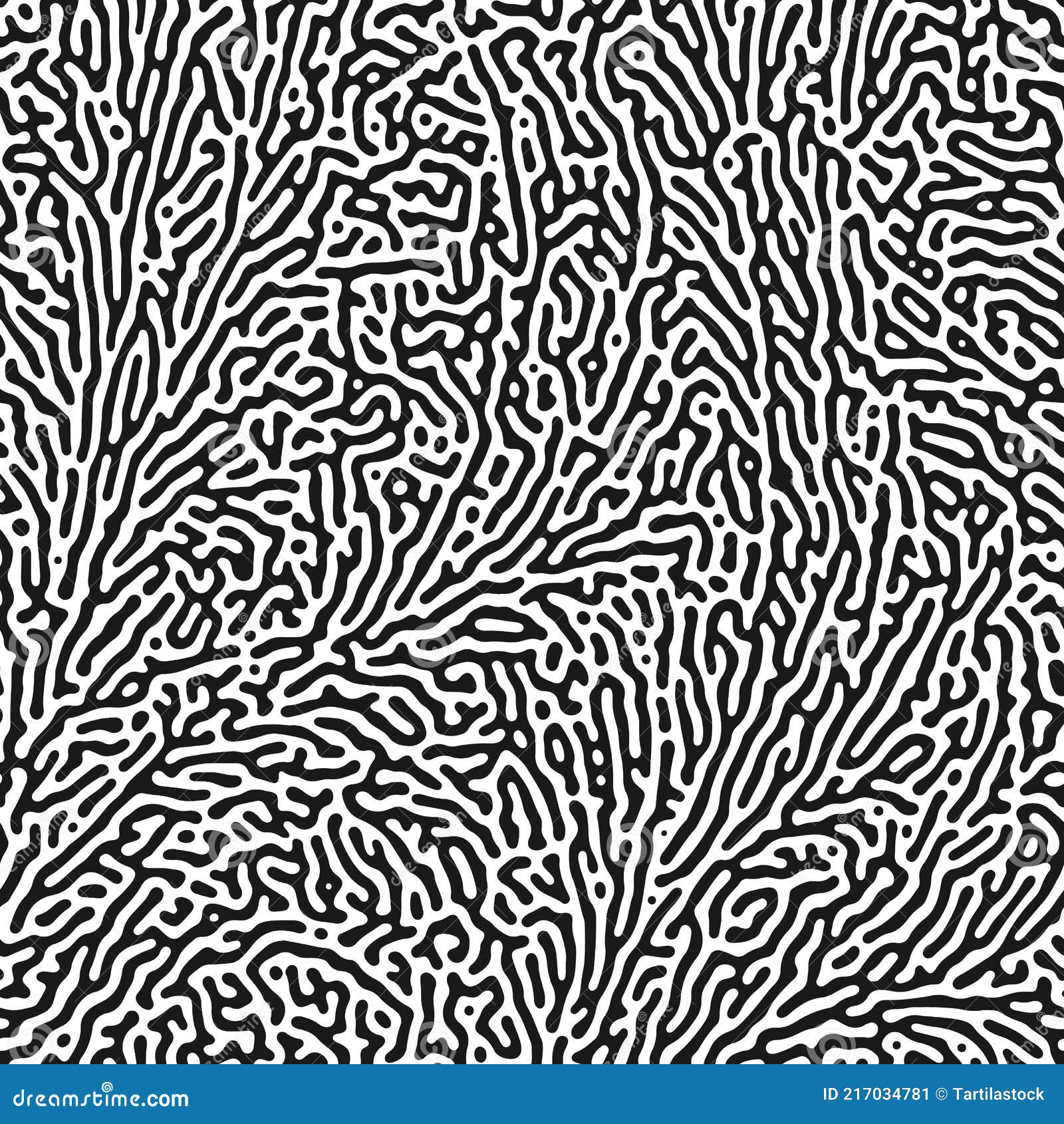 Seamless Reaction Diffusion Or Turing Pattern Vector Design Caused By