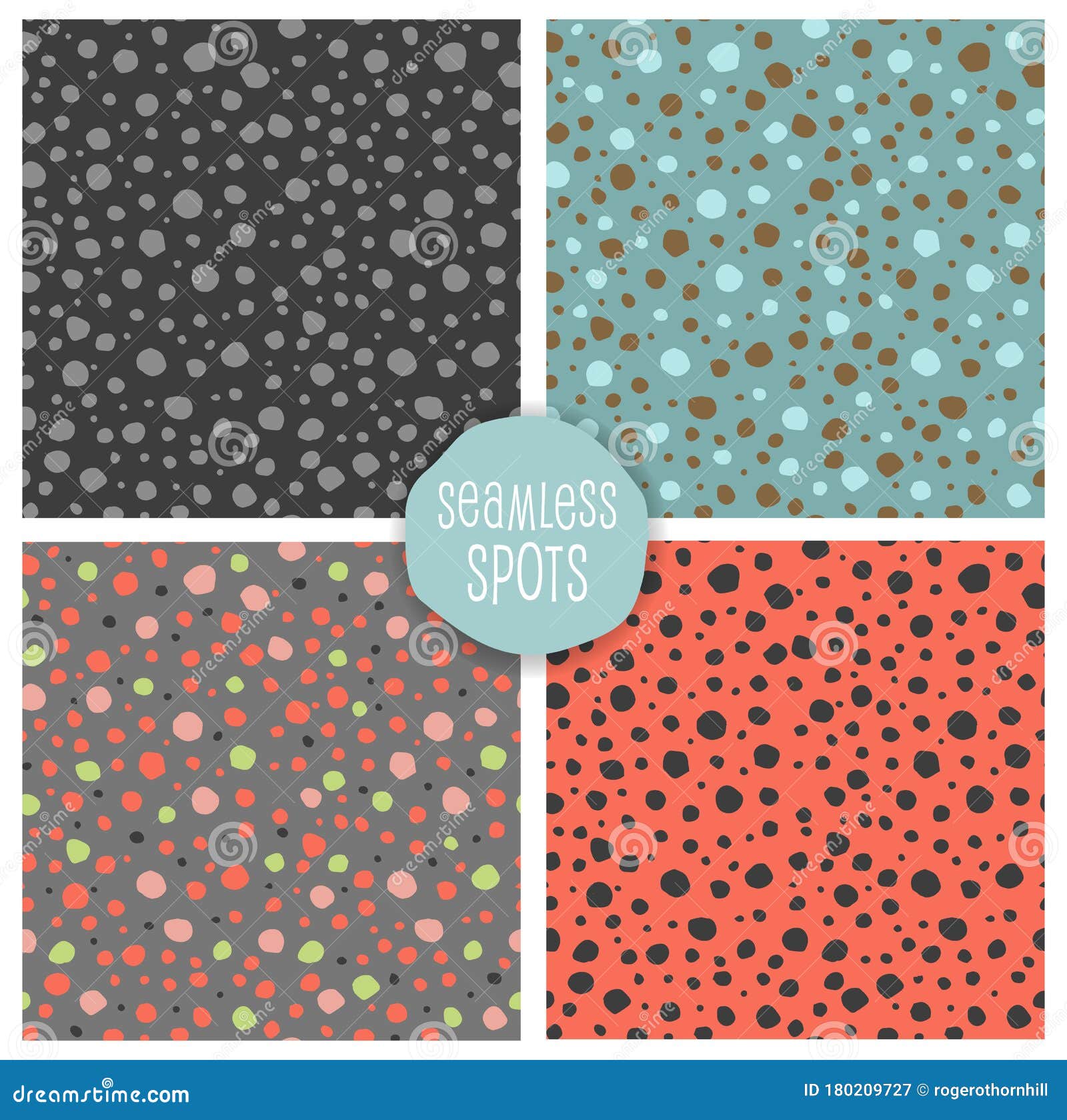 Seamless Organic Random Spots Patterns for Backgrounds, Fabrics ...
