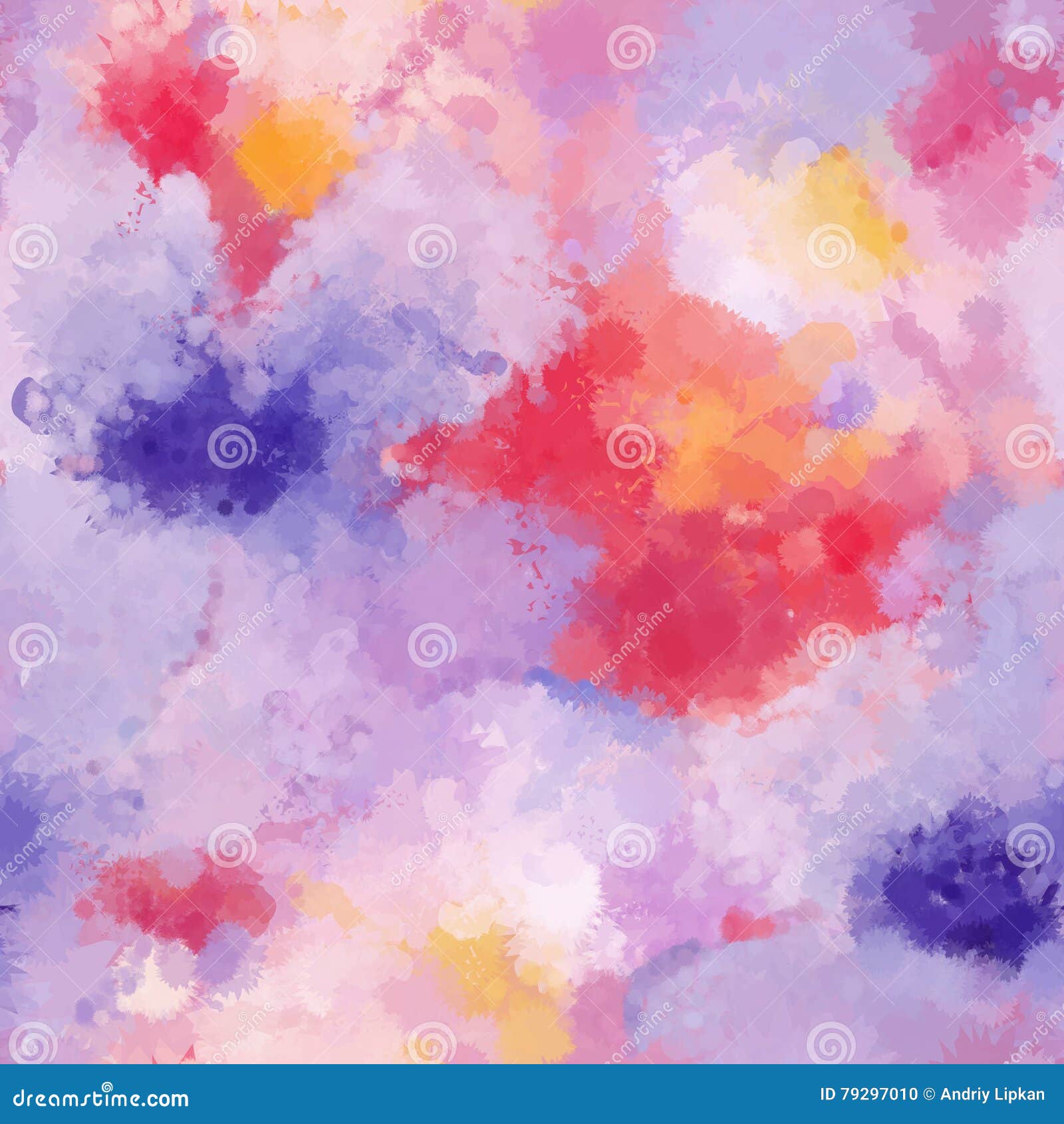 Seamless Organic Watercolor Background Soft Coloured Pattern in Vector ...