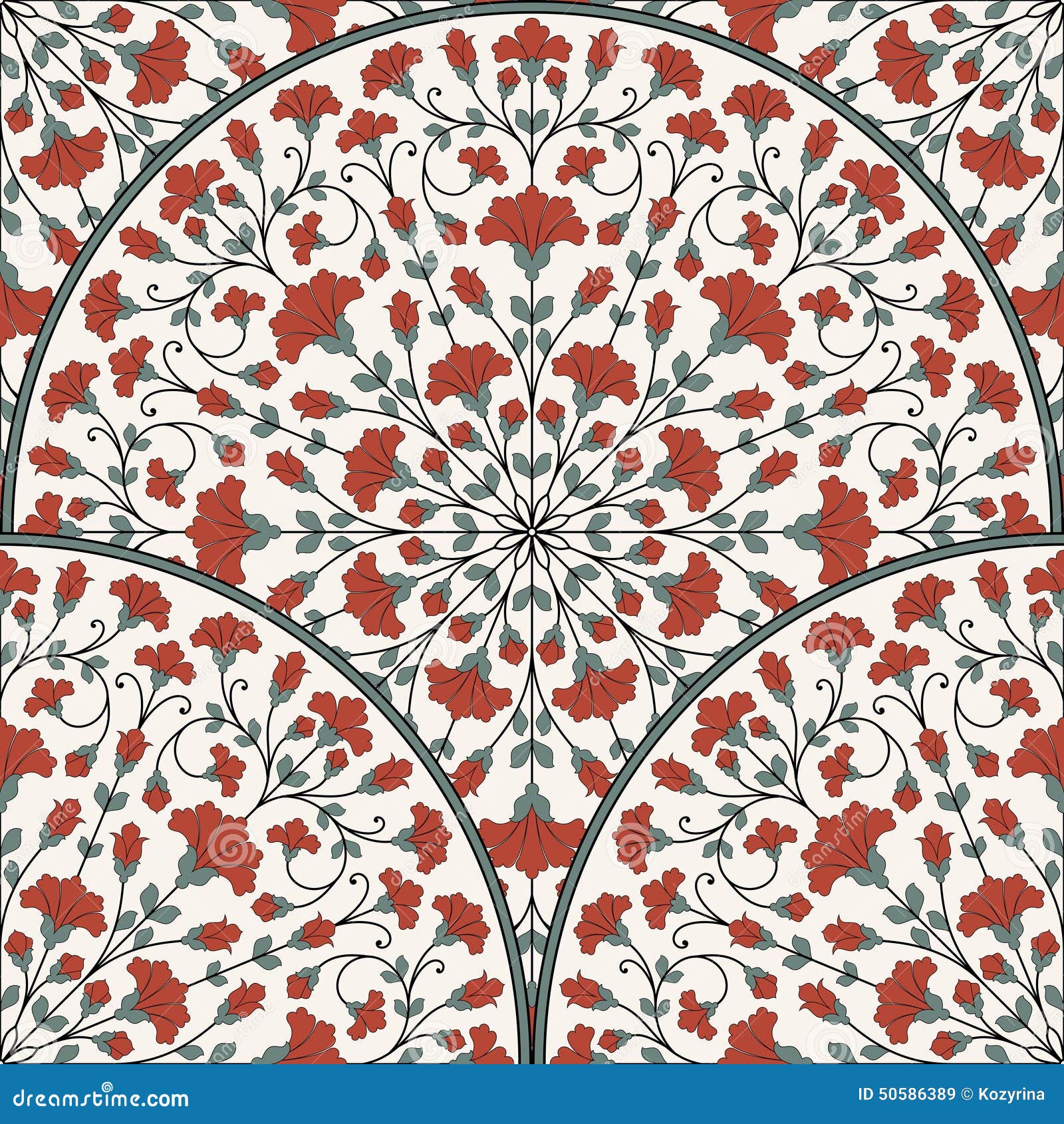 Seamless Oriental Pattern Cartoon Vector | CartoonDealer.com #55712203