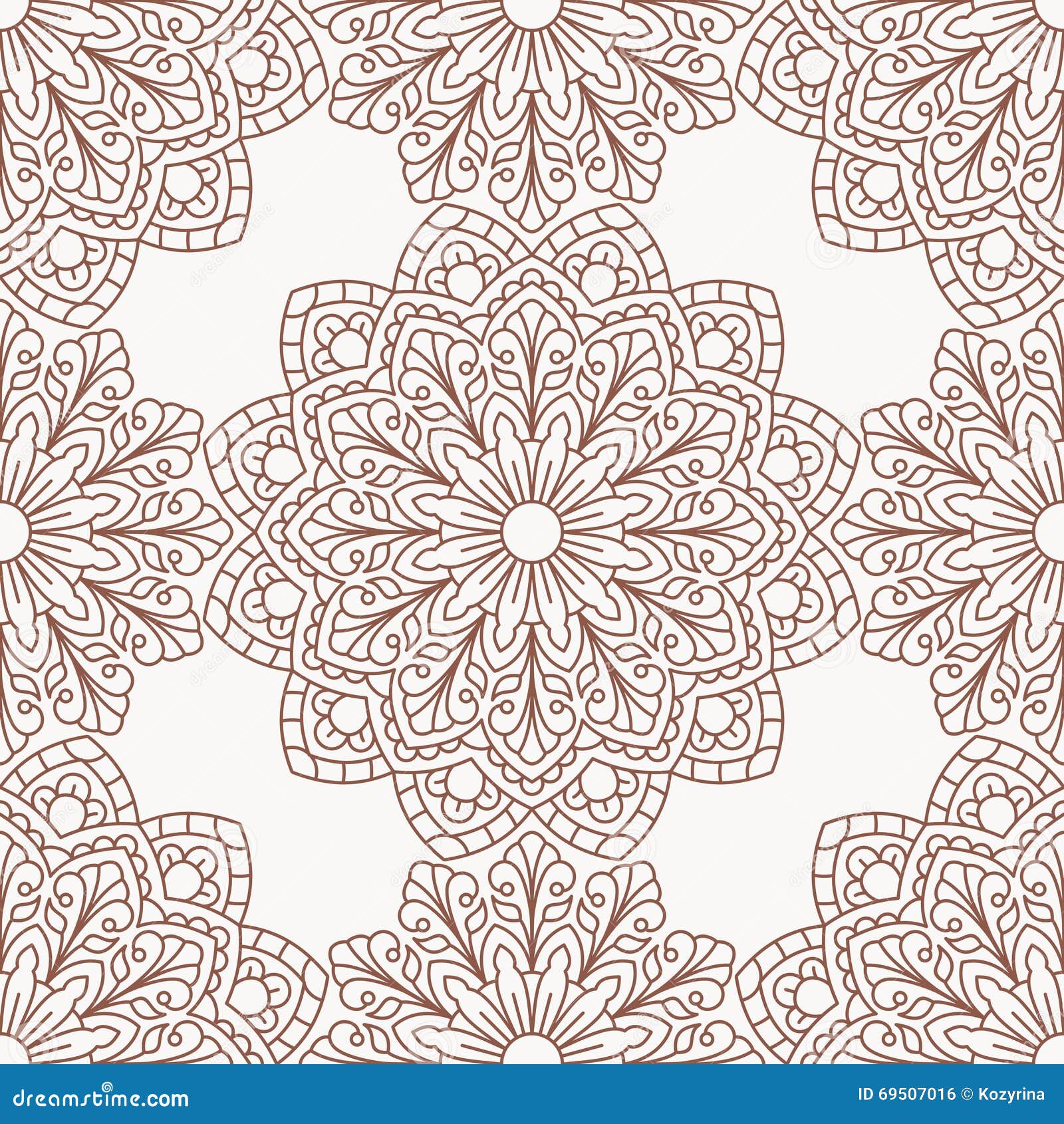 Seamless oriental pattern. stock vector. Illustration of curl - 69507016