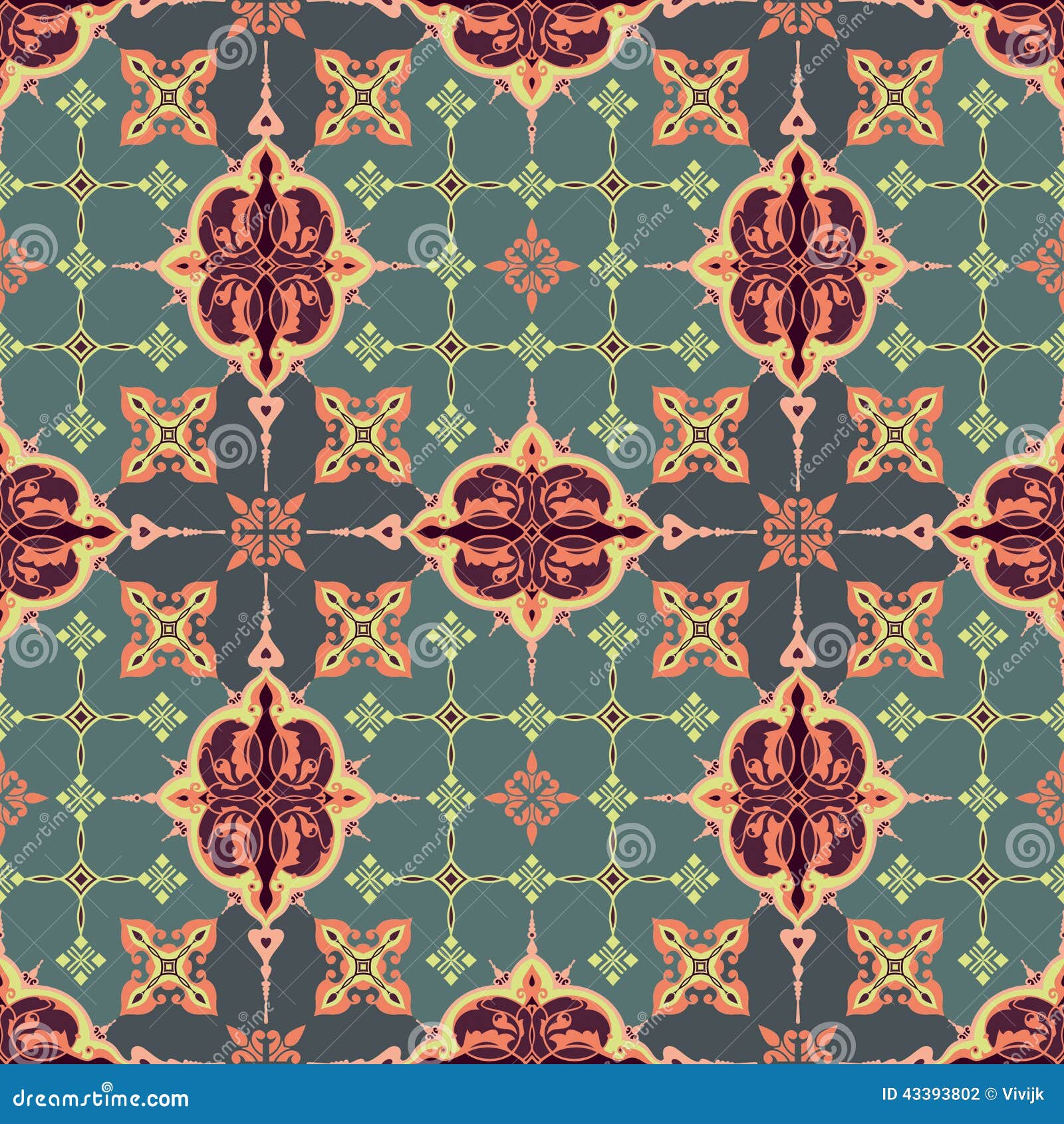 Seamless oriental pattern stock vector. Illustration of background ...