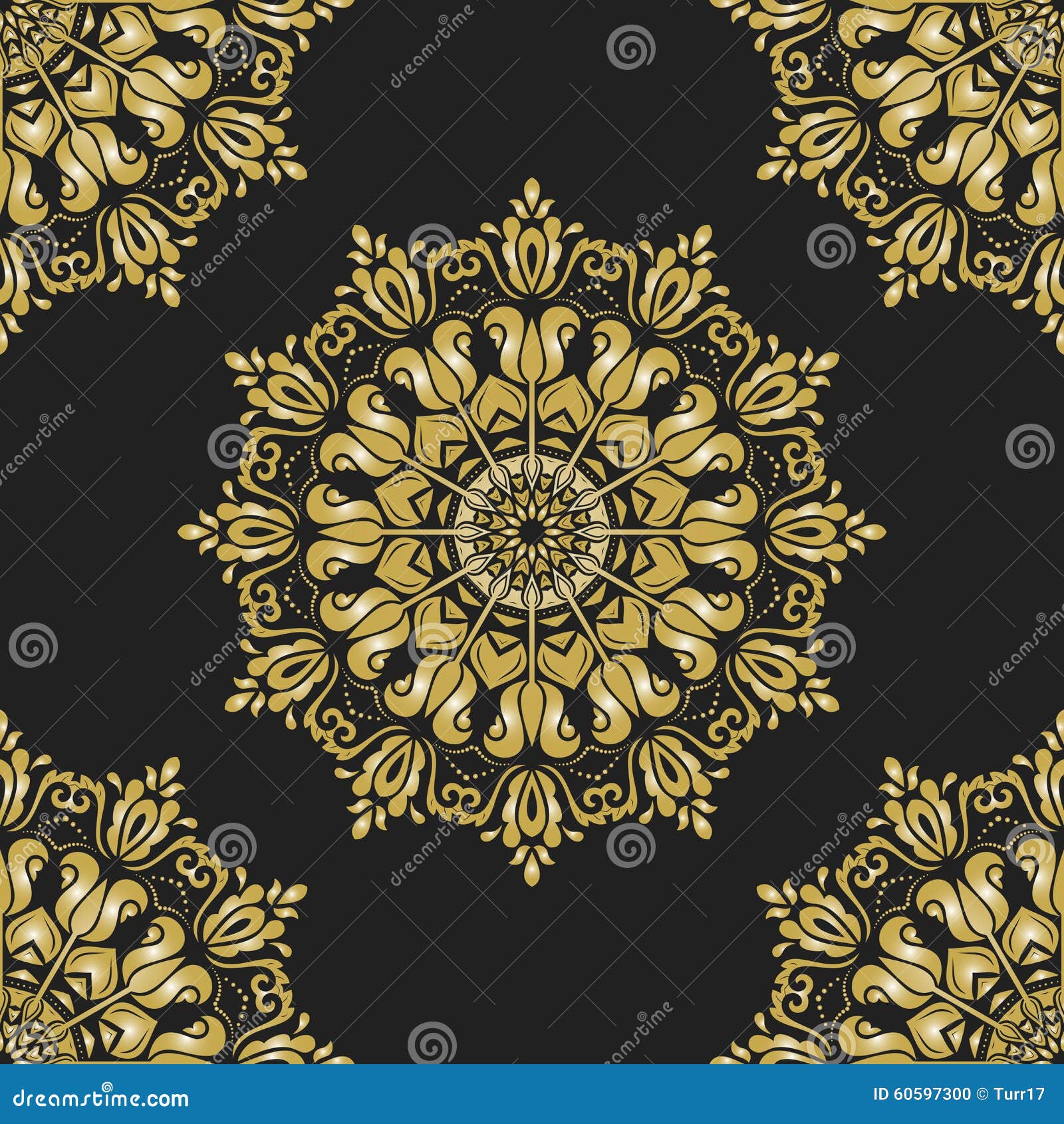 Seamless Oriental Vector Background Stock Vector - Illustration of ...