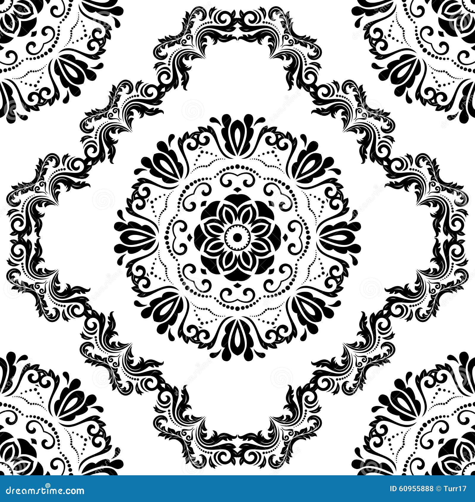 Seamless Oriental Vector Background Stock Vector - Illustration of ...