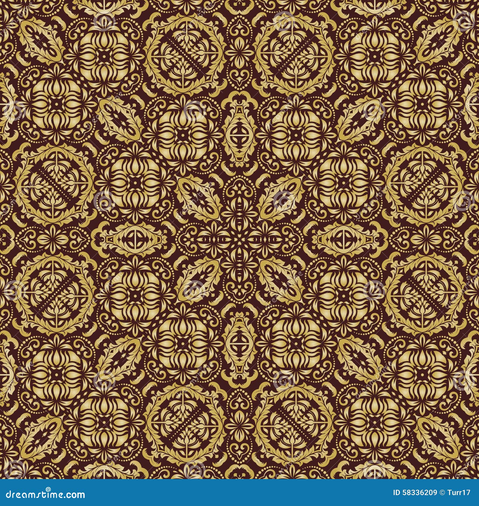 Seamless Oriental Vector Background Stock Vector - Illustration of ...