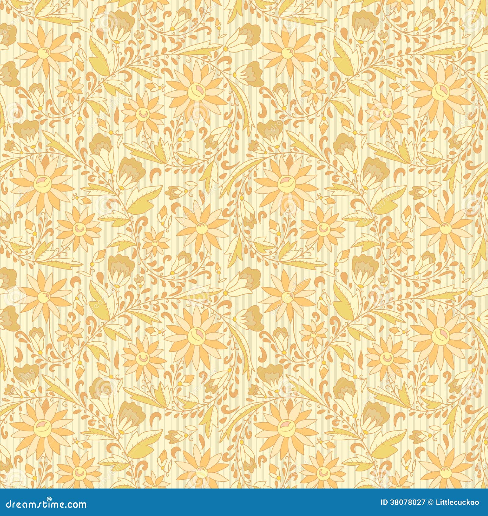 Seamless Ornament Floral Beige Neutral Background Stock Vector ...