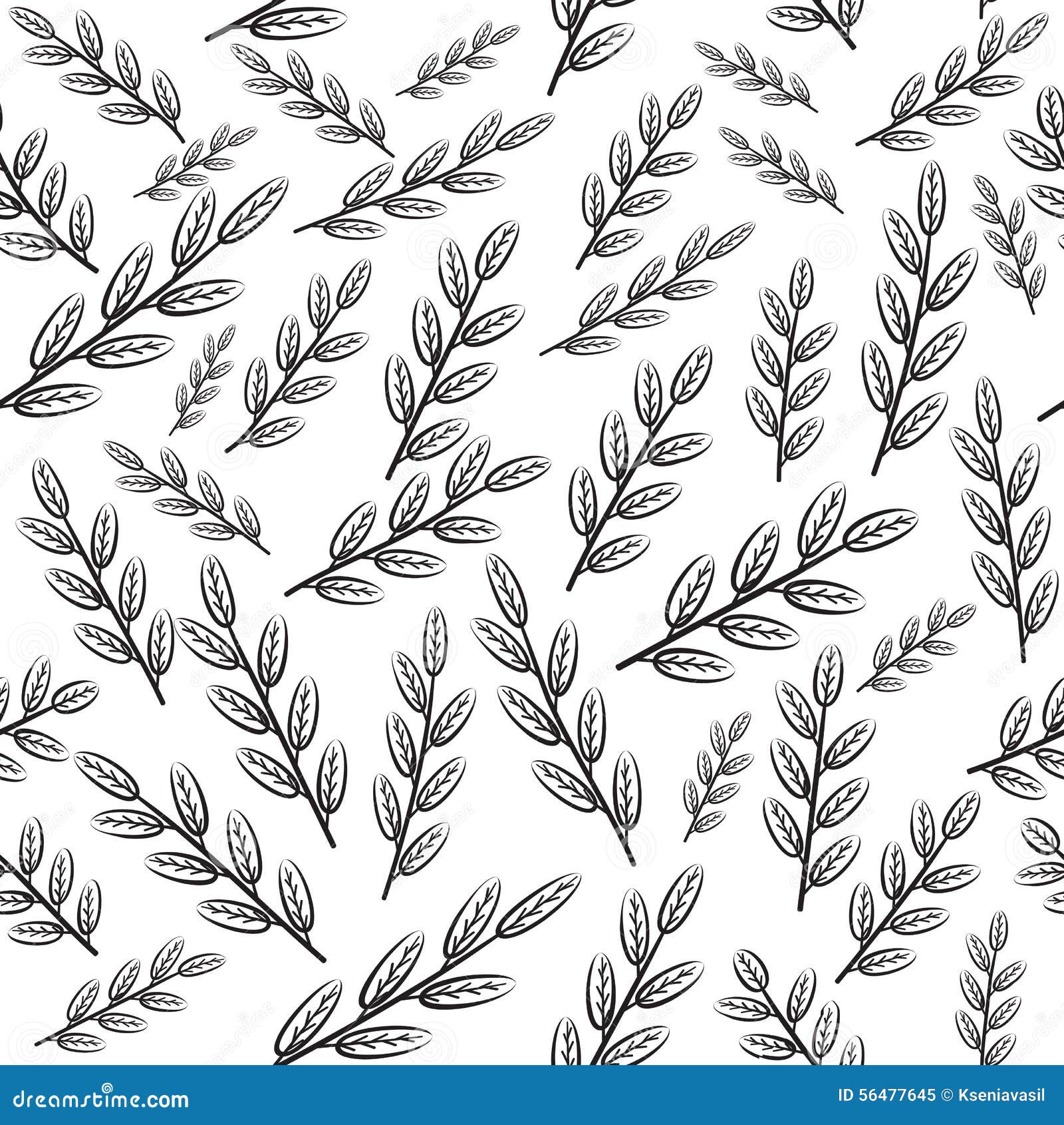 Seamless Ornament Monochrome Trees Stock Vector - Illustration of ...