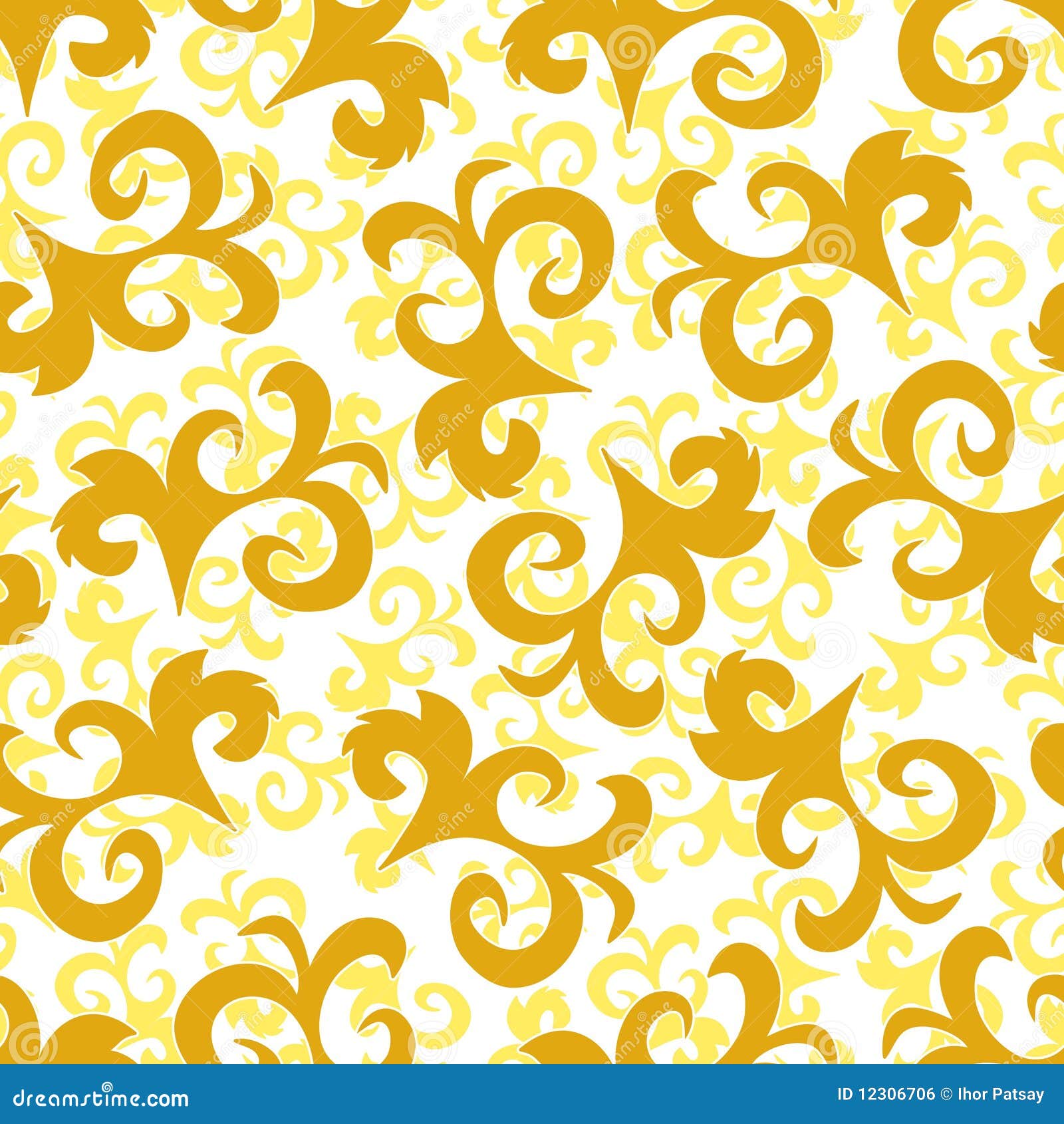 Seamless ornament pattern stock vector. Illustration of curve - 12306706