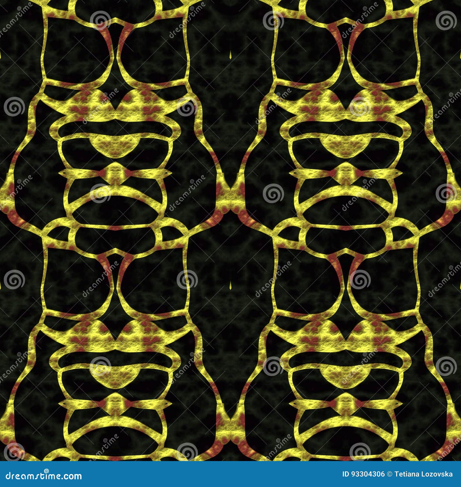 Seamless Ornament Pattern in Abstract Style Stock Illustration ...