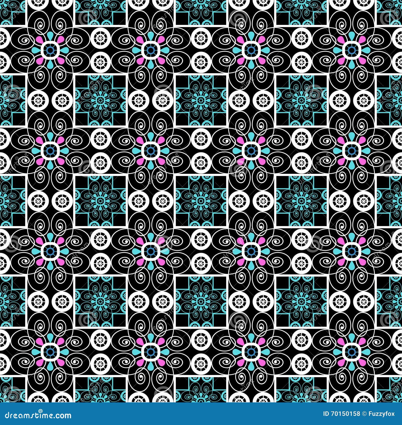 Seamless Ornament Pattern Background with Decorative Elements Stock ...