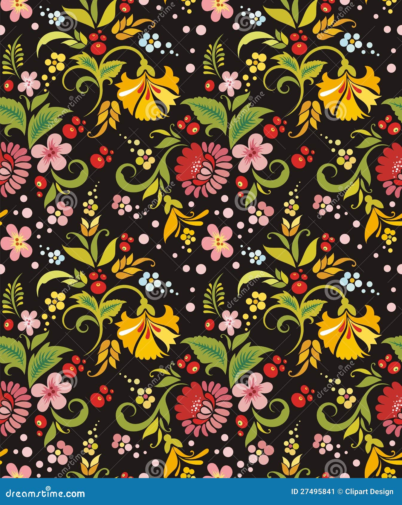 Seamless Ornament Wallpaper Stock Vector - Illustration of nature ...